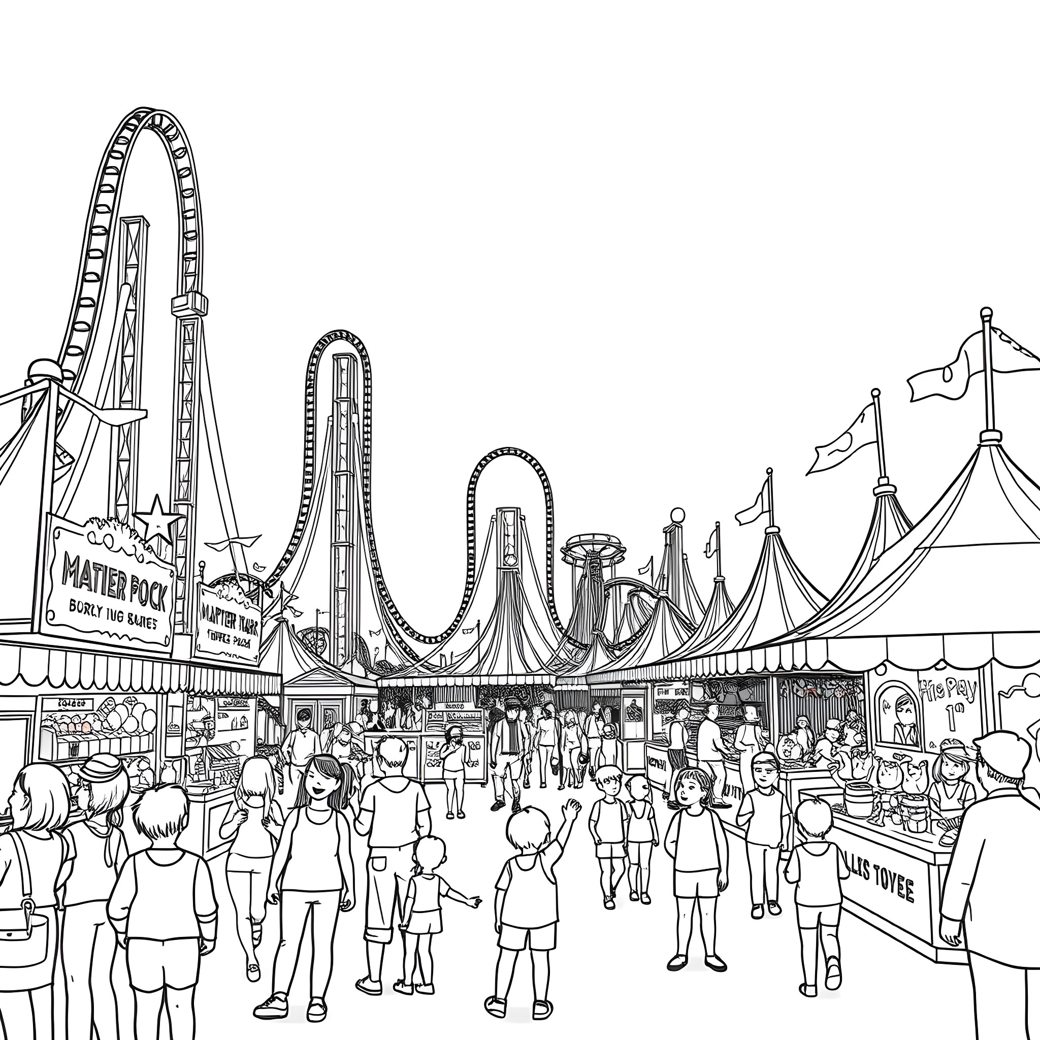 Best Amusement Park Coloring Pages (Free Printable PDF)