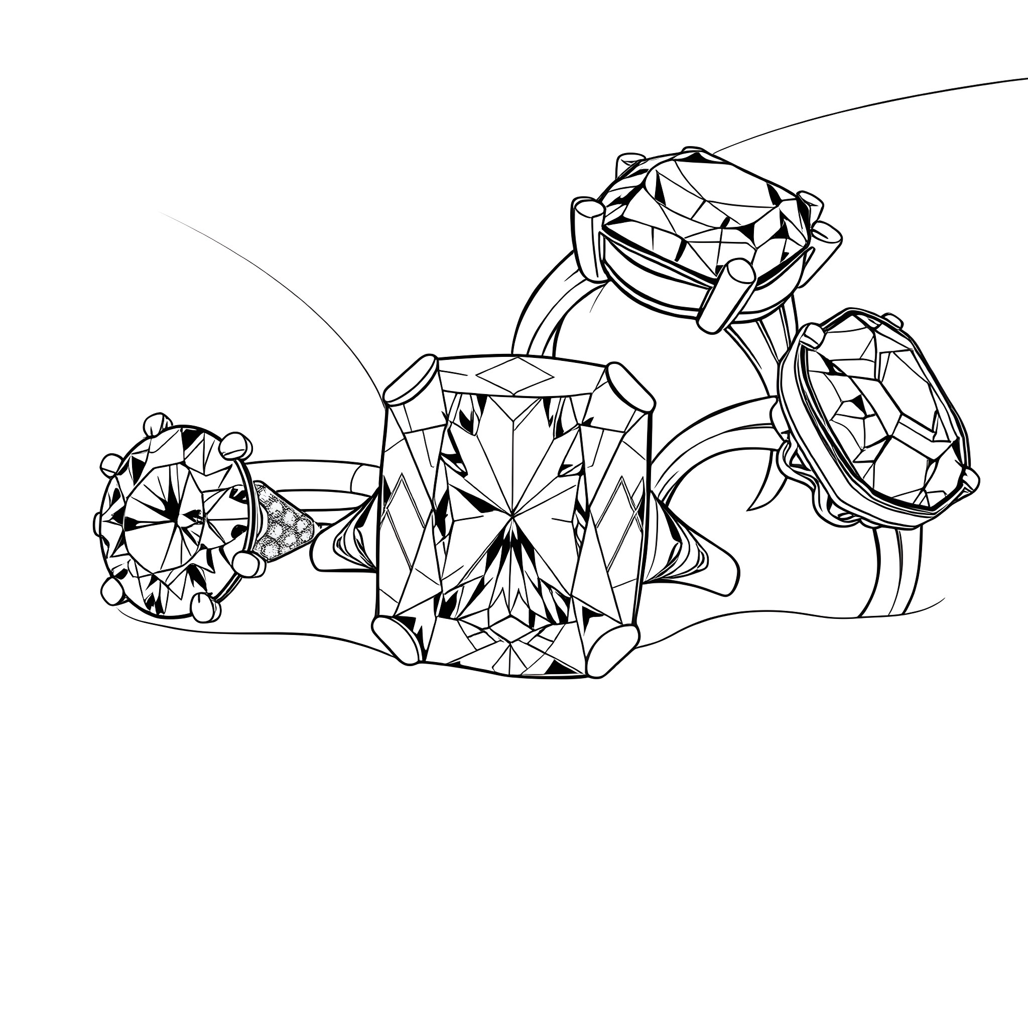 Best Gemstone Coloring Pages (Free Printable PDF)