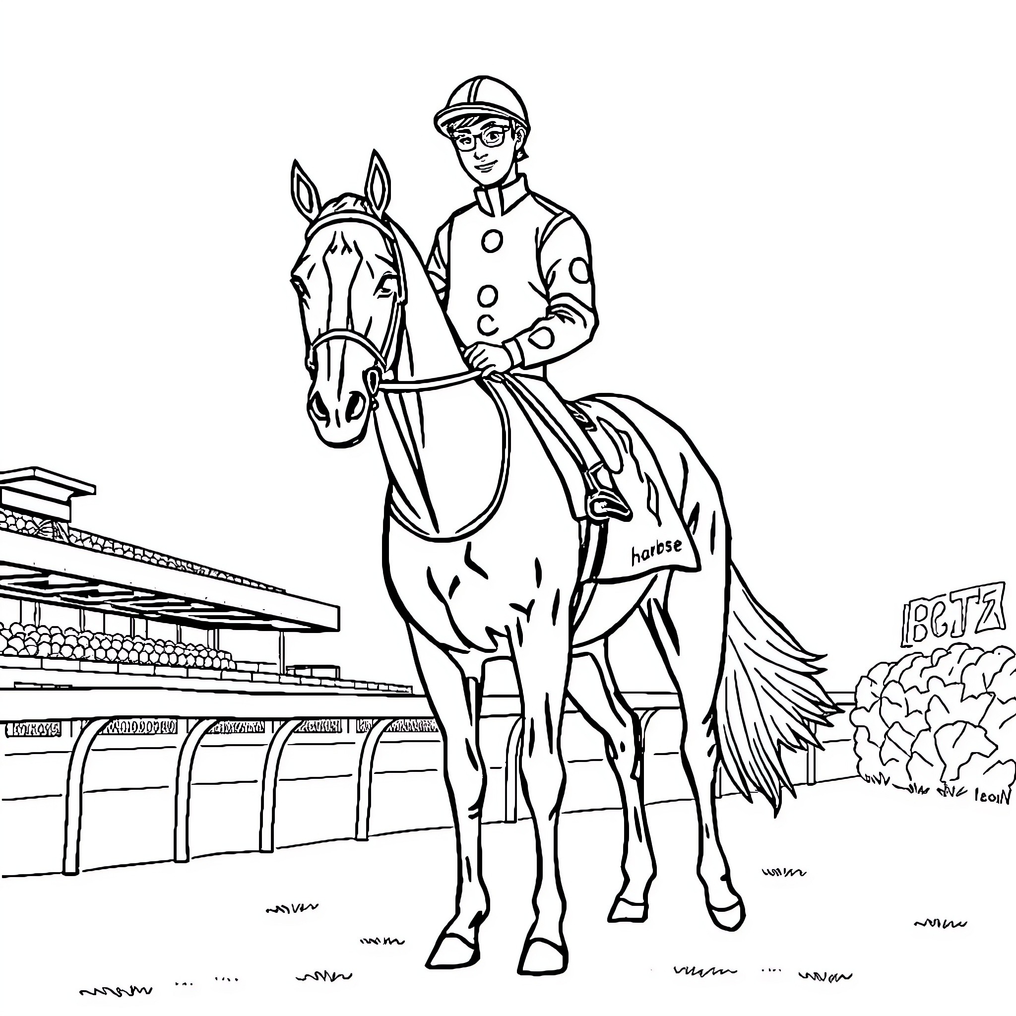 Best Jockey Coloring Pages (Free Printable PDF)