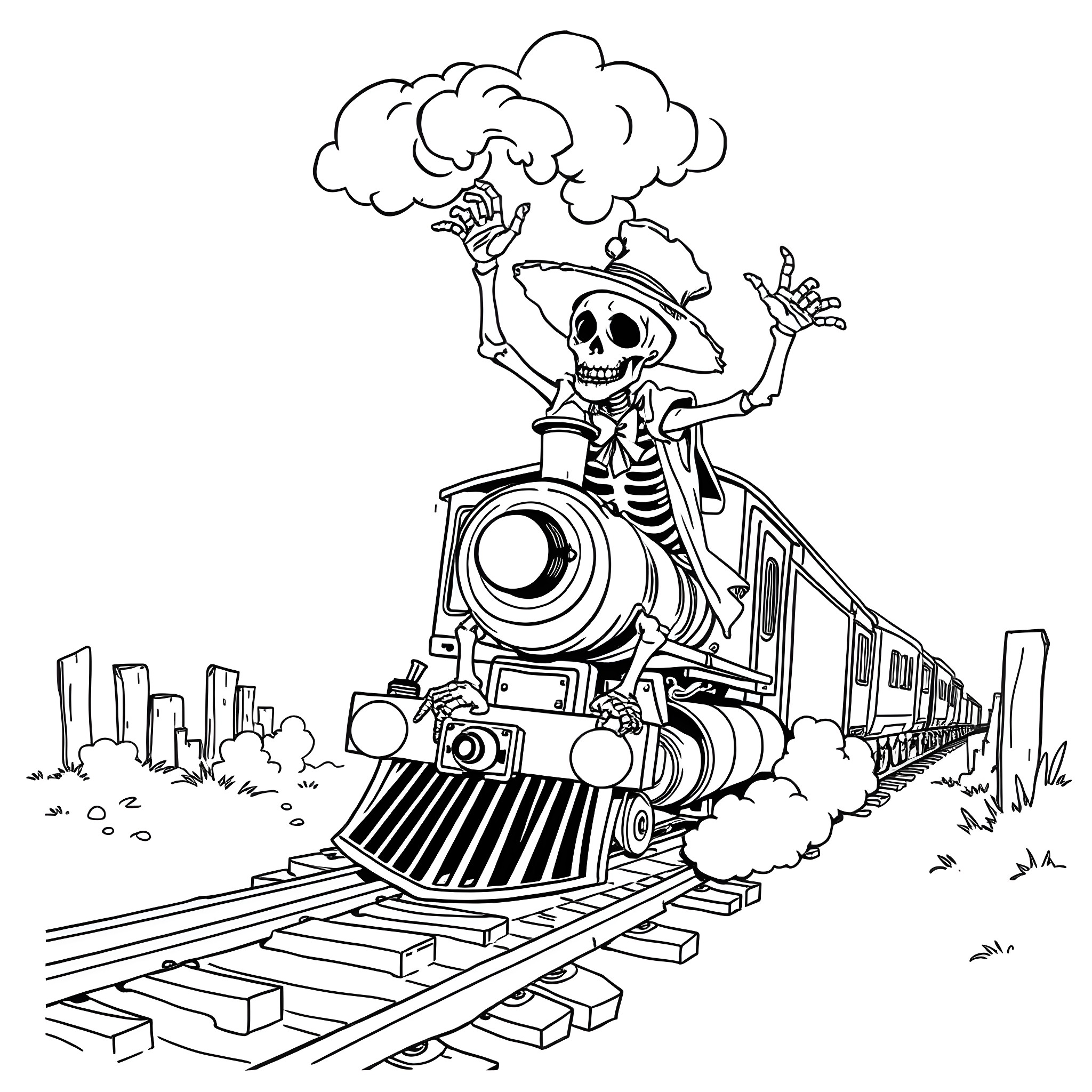 117 Best Skeleton Coloring Pages (Free Printable PDFs)