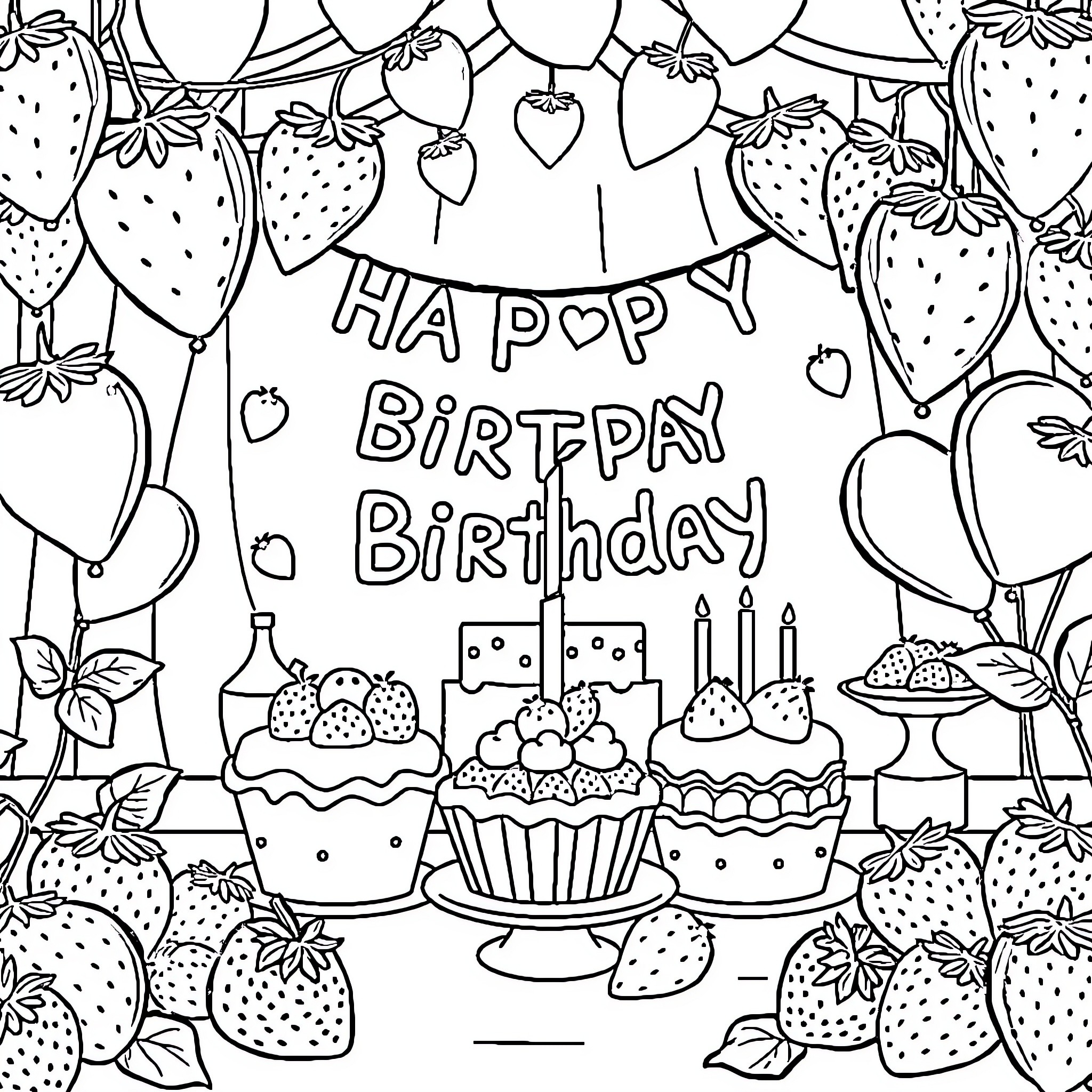 Best Strawberry Coloring Pages (Free Printable PDF)