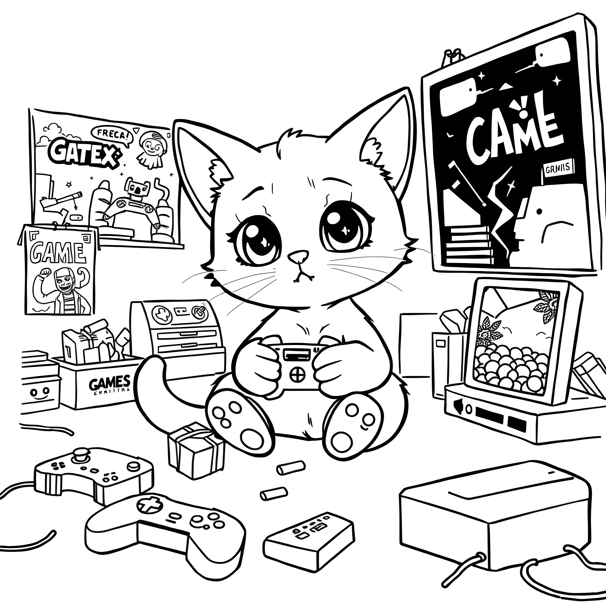 1 Best Chibi Cat Coloring Pages (Free Printable PDFs)