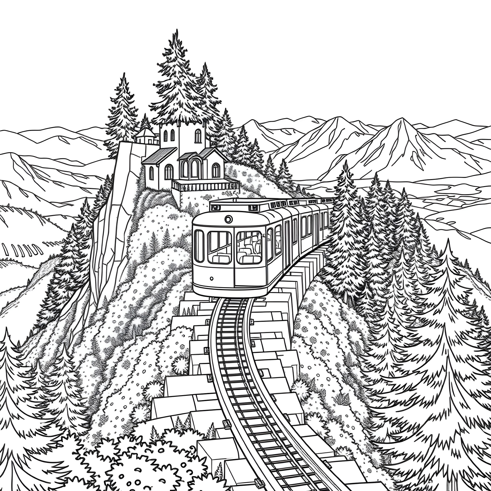 5 Best Funicular Coloring Pages (Free Printable PDFs)