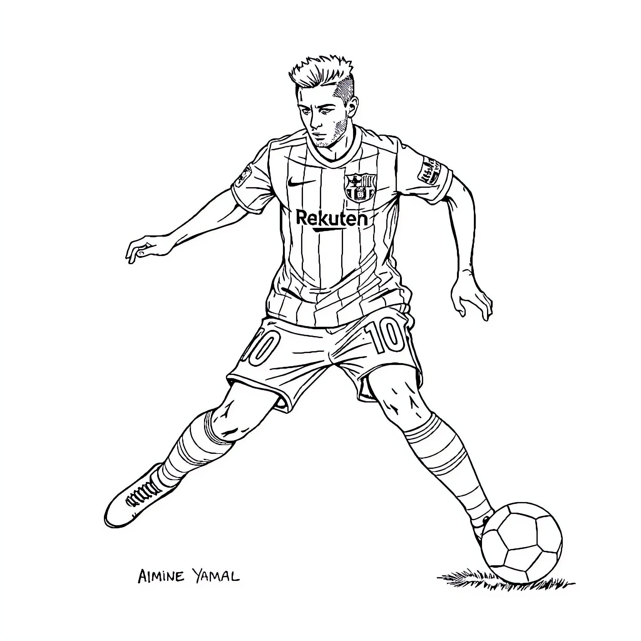 Best Lamine Yamal Coloring Pages (Free Printable PDF)