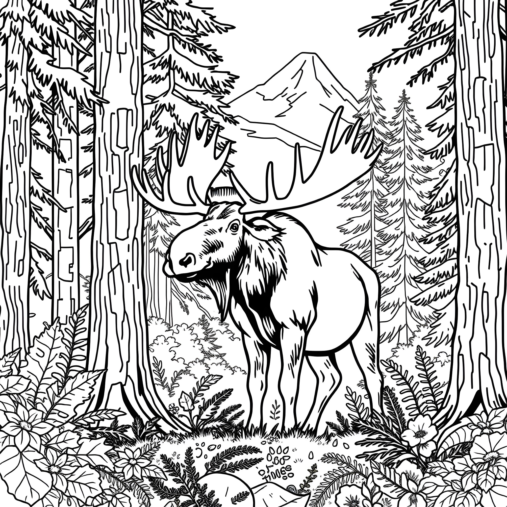 50 Best Moose Coloring Pages (Free Printable PDFs)