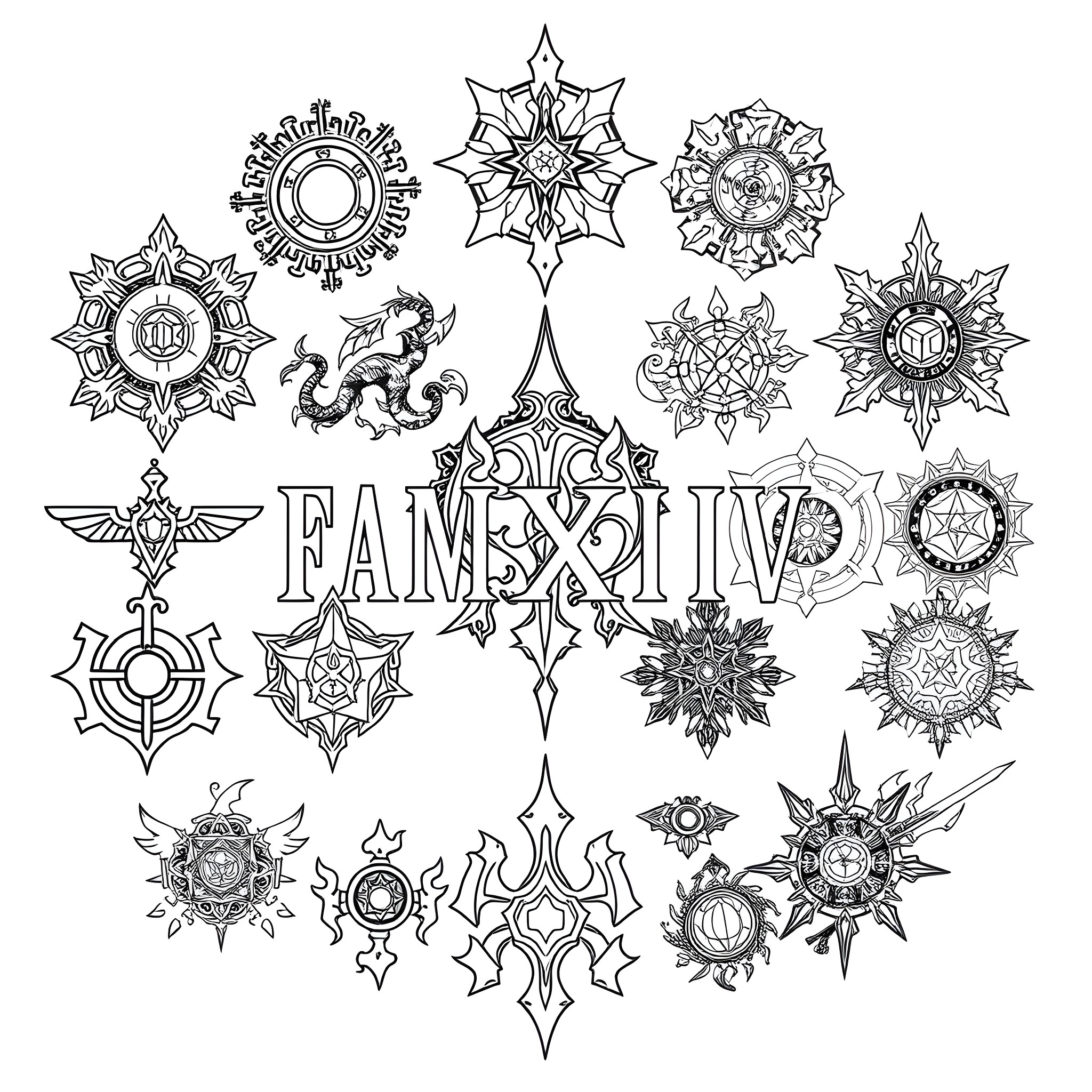 Best FFXIV Logo Coloring Pages (Free Printable PDF)