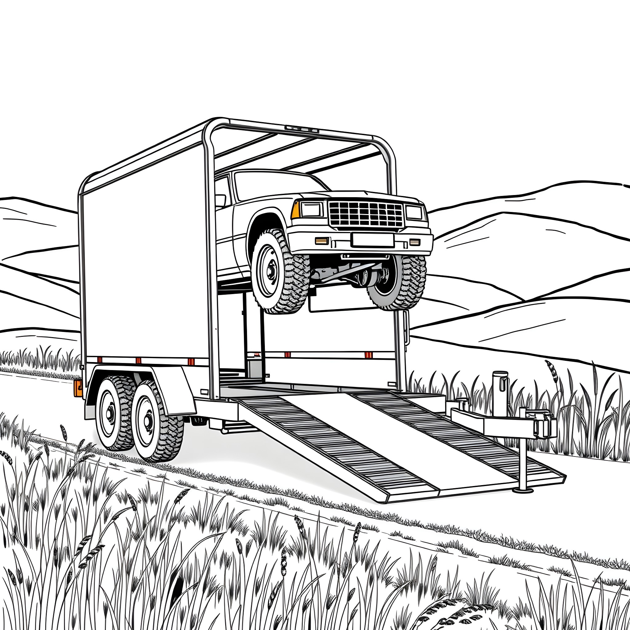 Best Trailer Coloring Pages (Free Printable PDF)