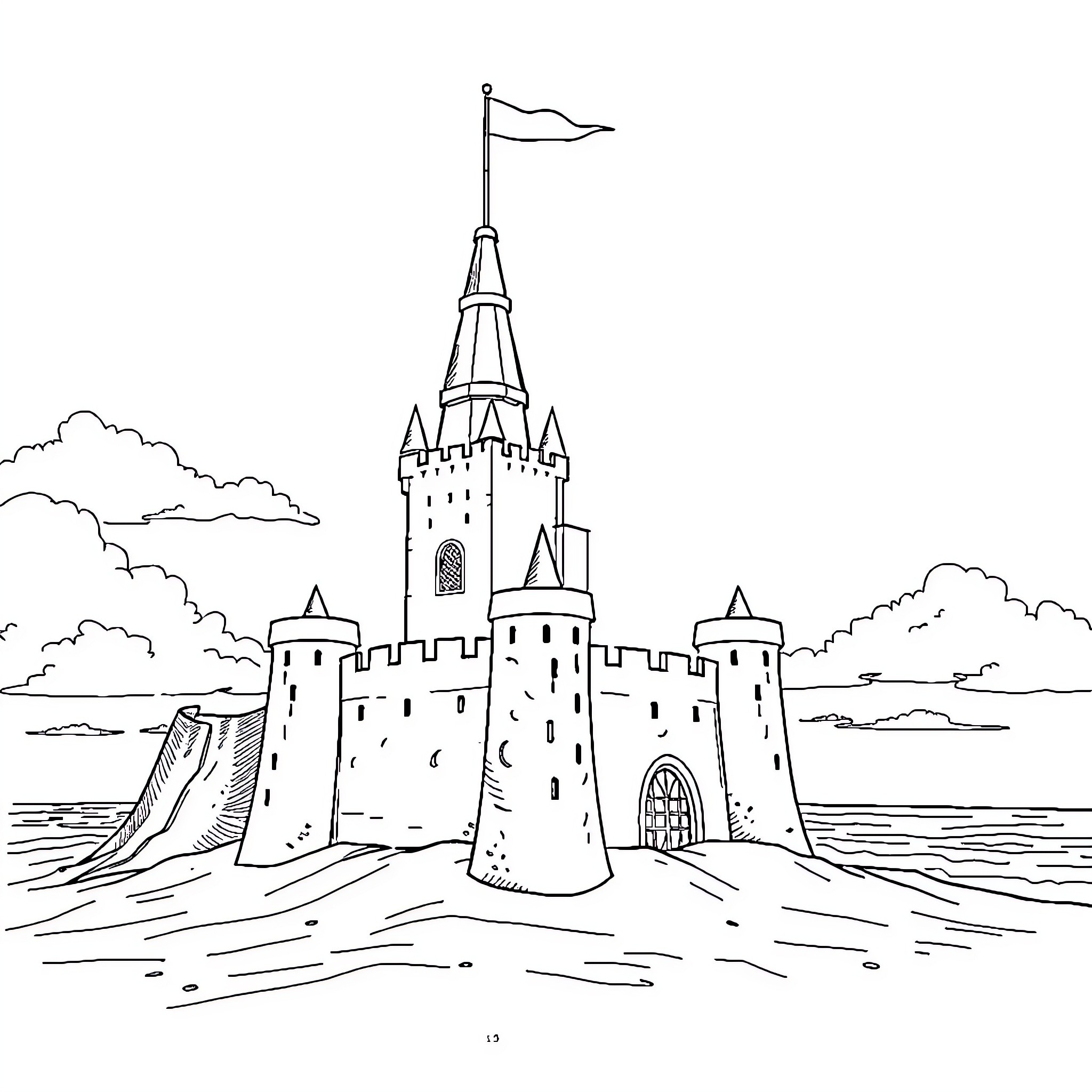 3 Best Sand Castle Coloring Pages (Free Printable PDFs)