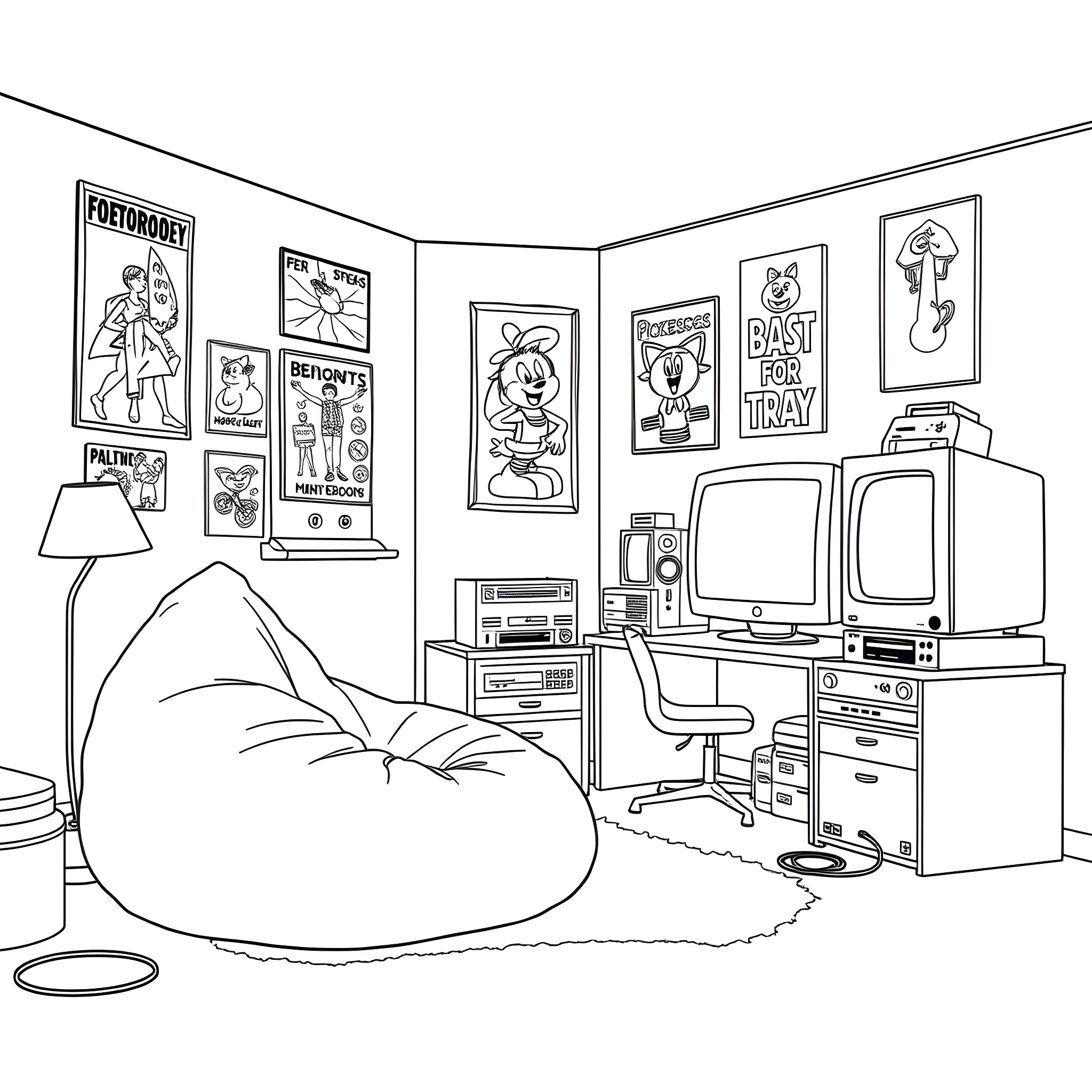 Best Bedroom Coloring Pages (Free Printable PDF)