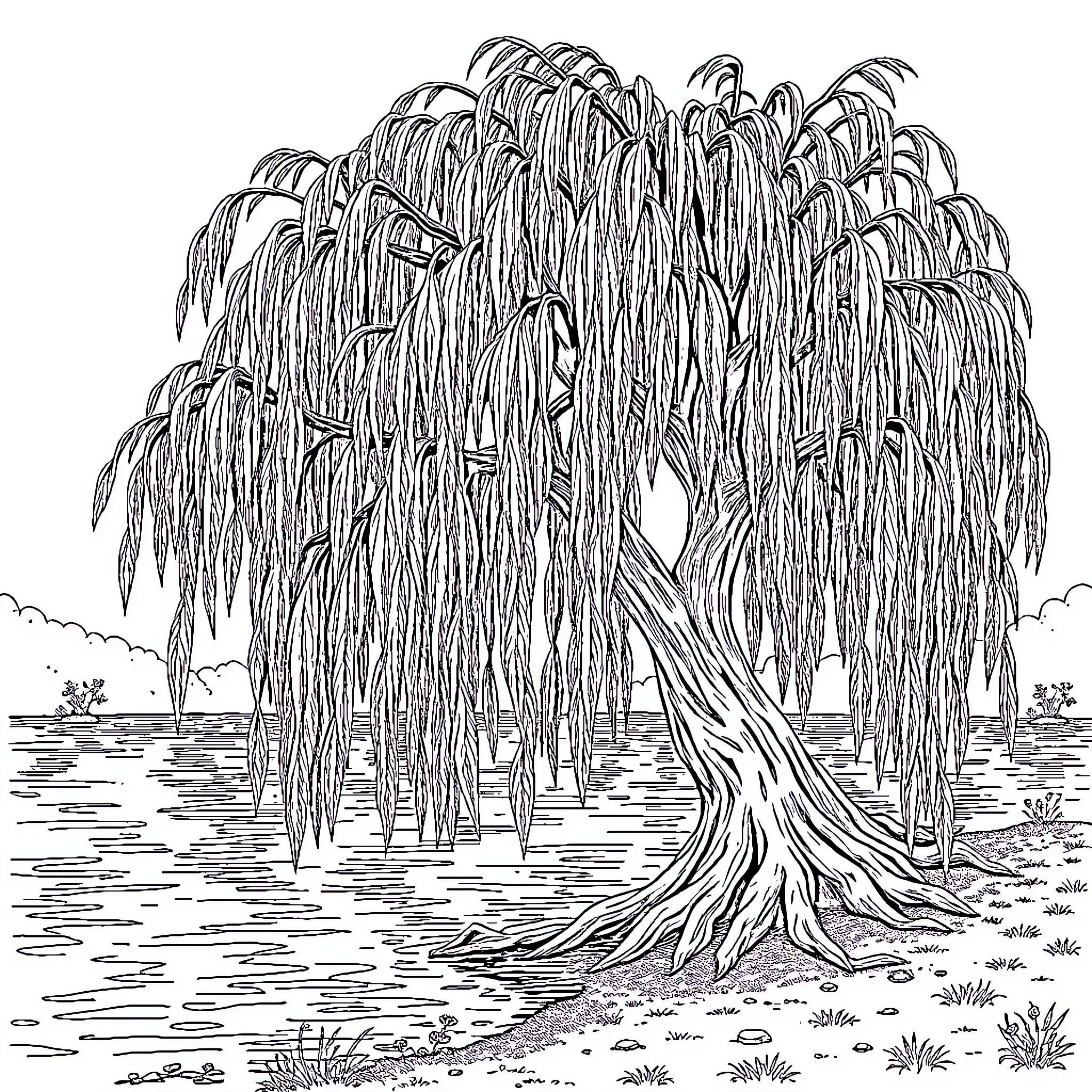 Best Willow Tree Coloring Pages (Free Printable PDF)