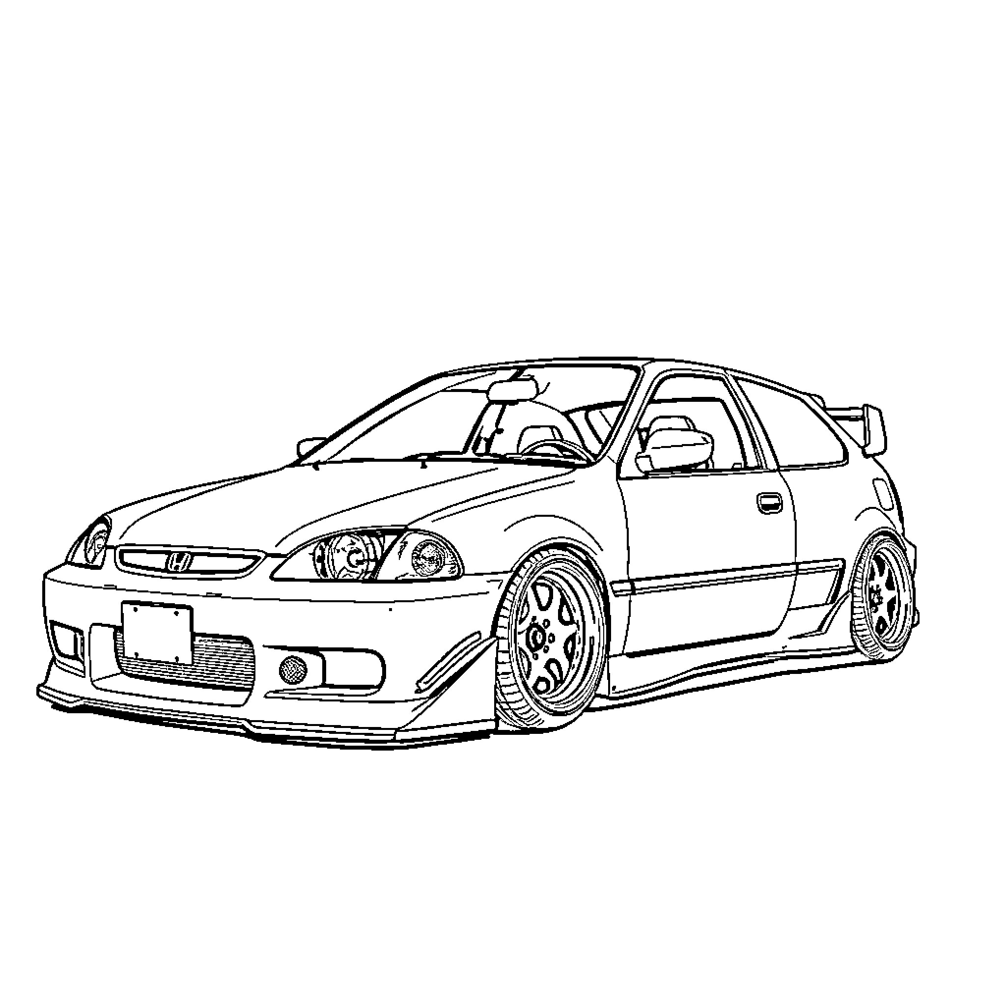 Best Honda Civic Coloring Pages (Free Printable PDF)