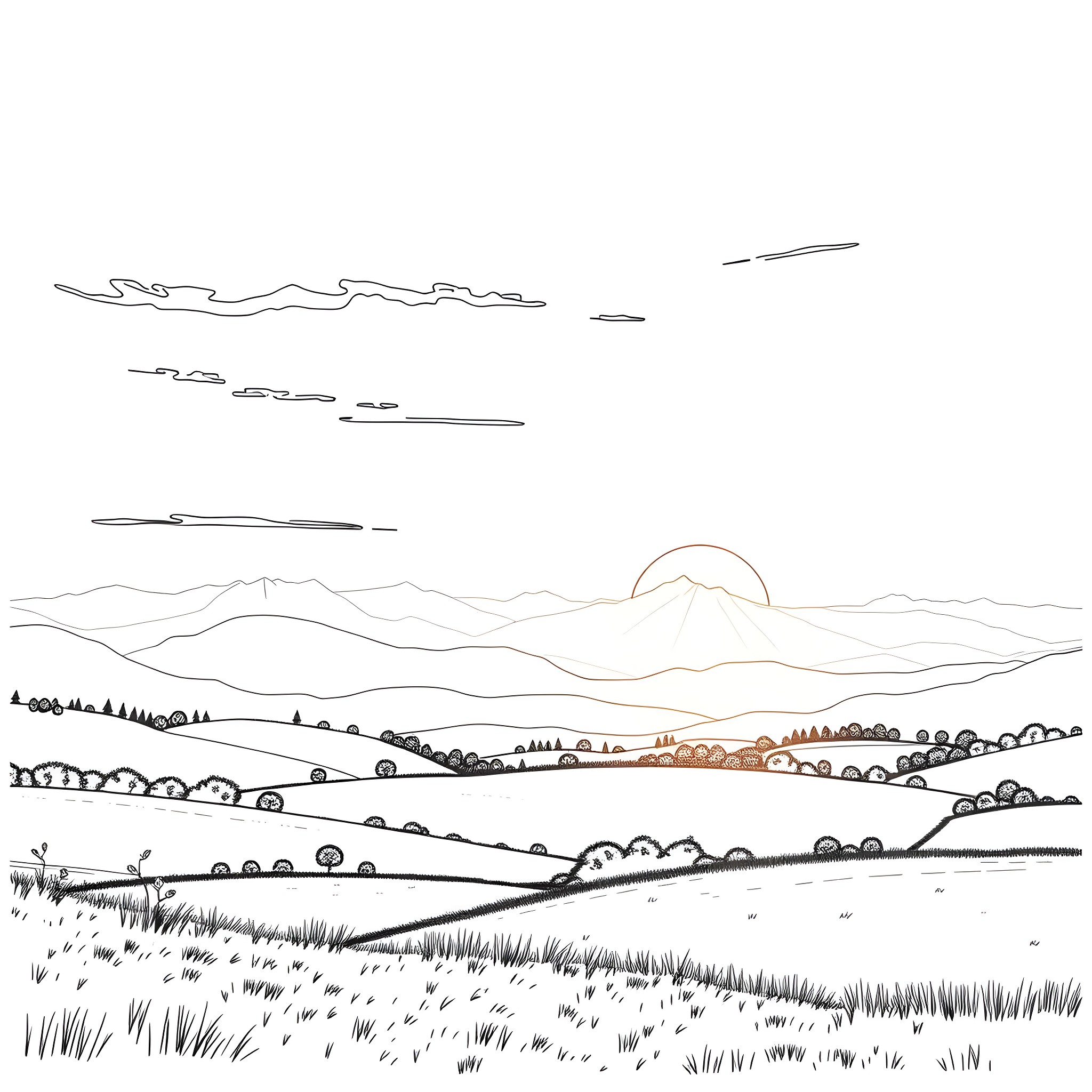 Best Sunrise Coloring Pages (Free Printable PDF)