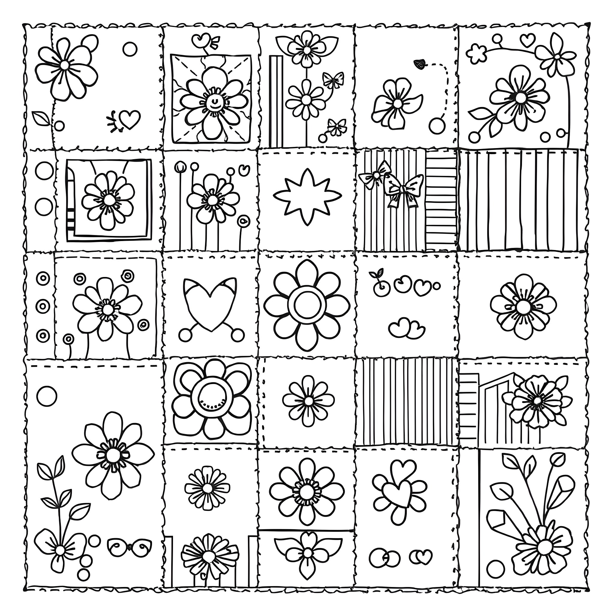 120 Best Patchwork Coloring Pages (Free Printable PDFs)