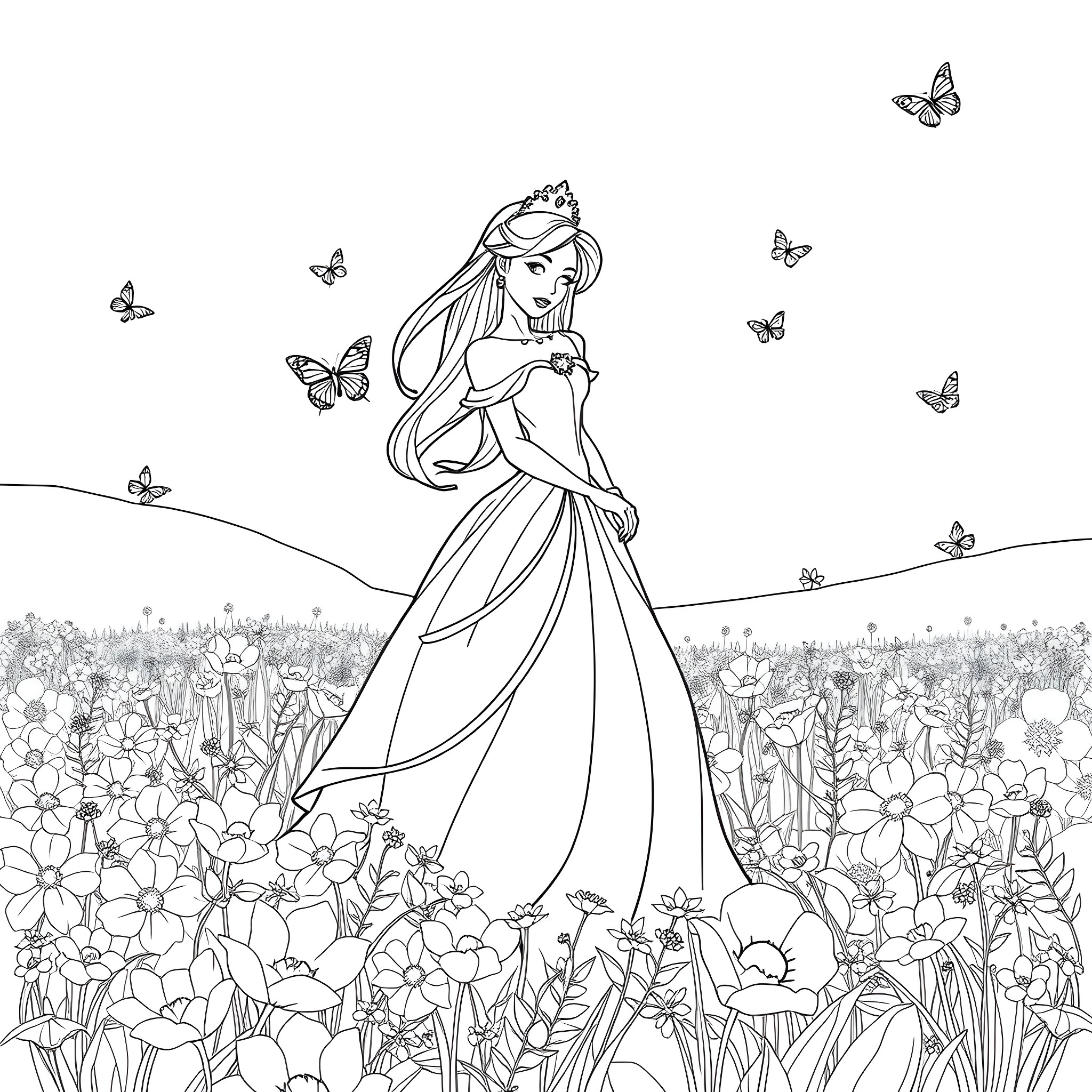 Best Princess Coloring Pages (Free Printable PDF)
