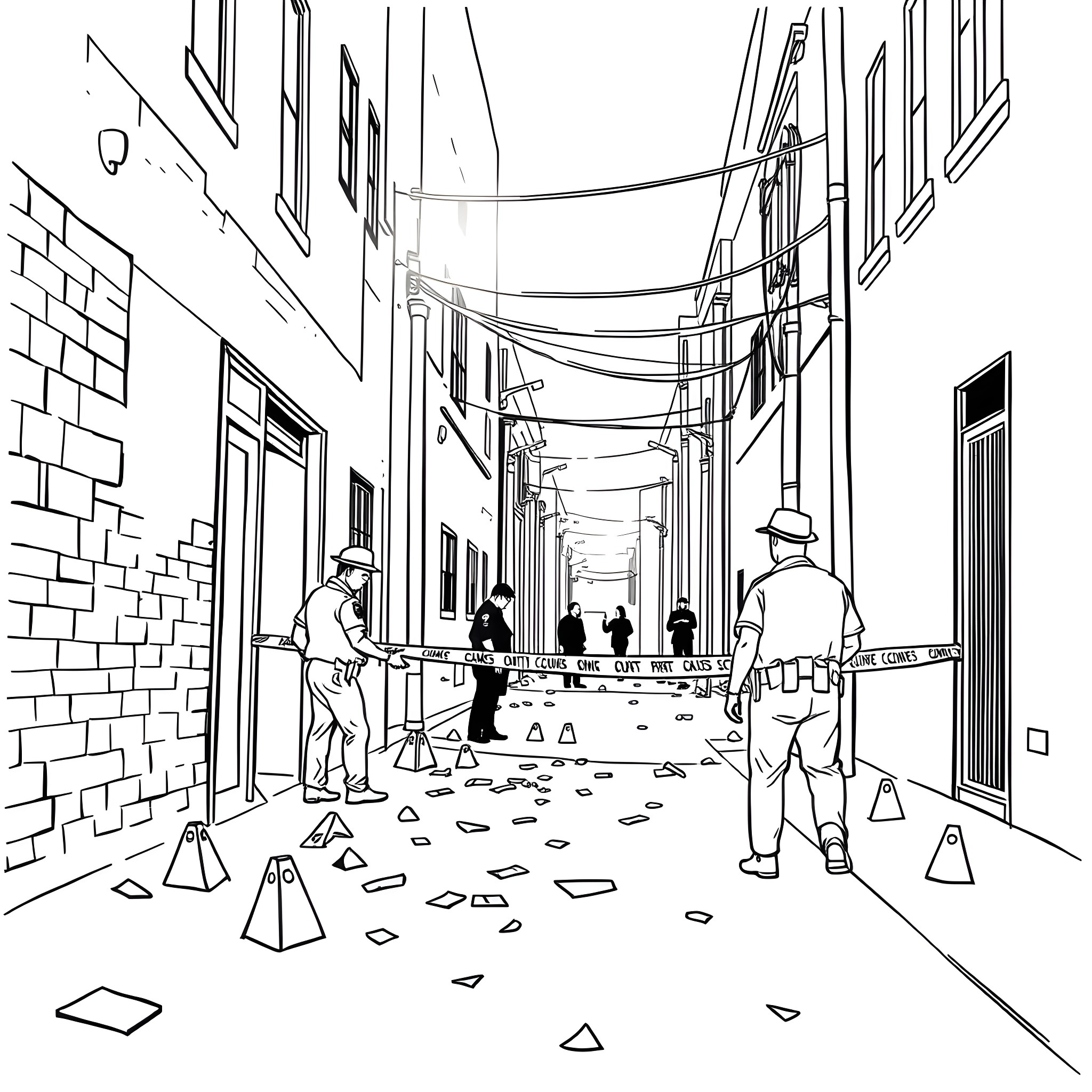 Best Crime Scene Coloring Pages (Free Printable PDF)