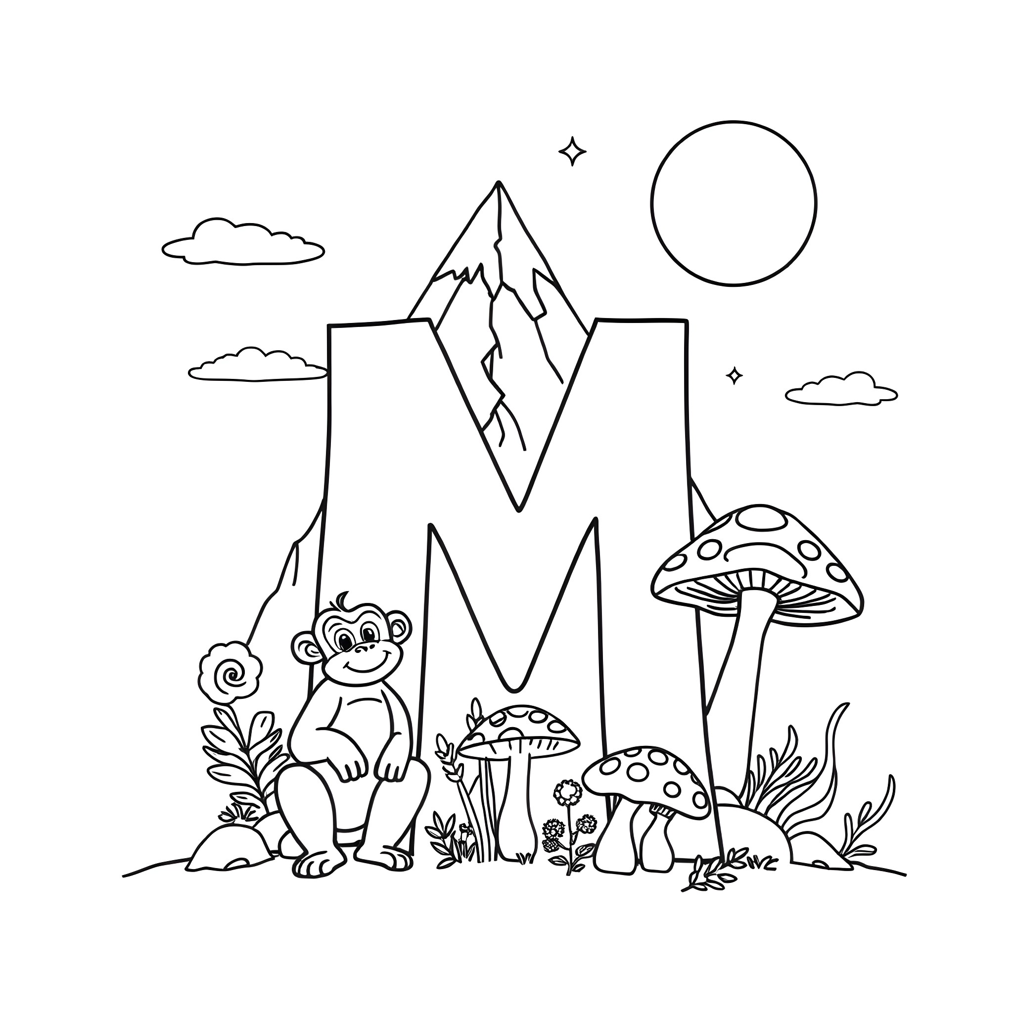 4 Best Letter M Coloring Pages (Free Printable PDFs)