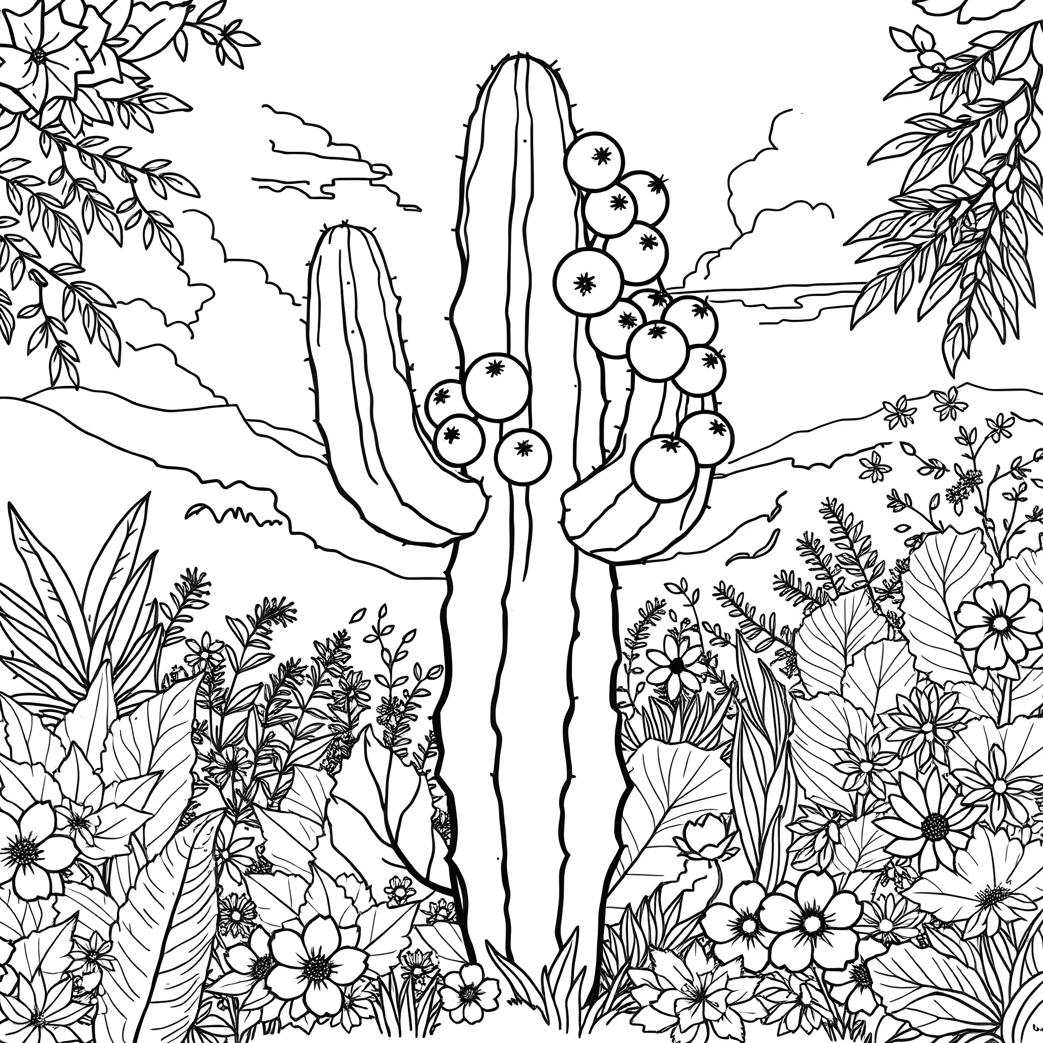 24 Best Cactus Coloring Pages (Free Printable PDFs)