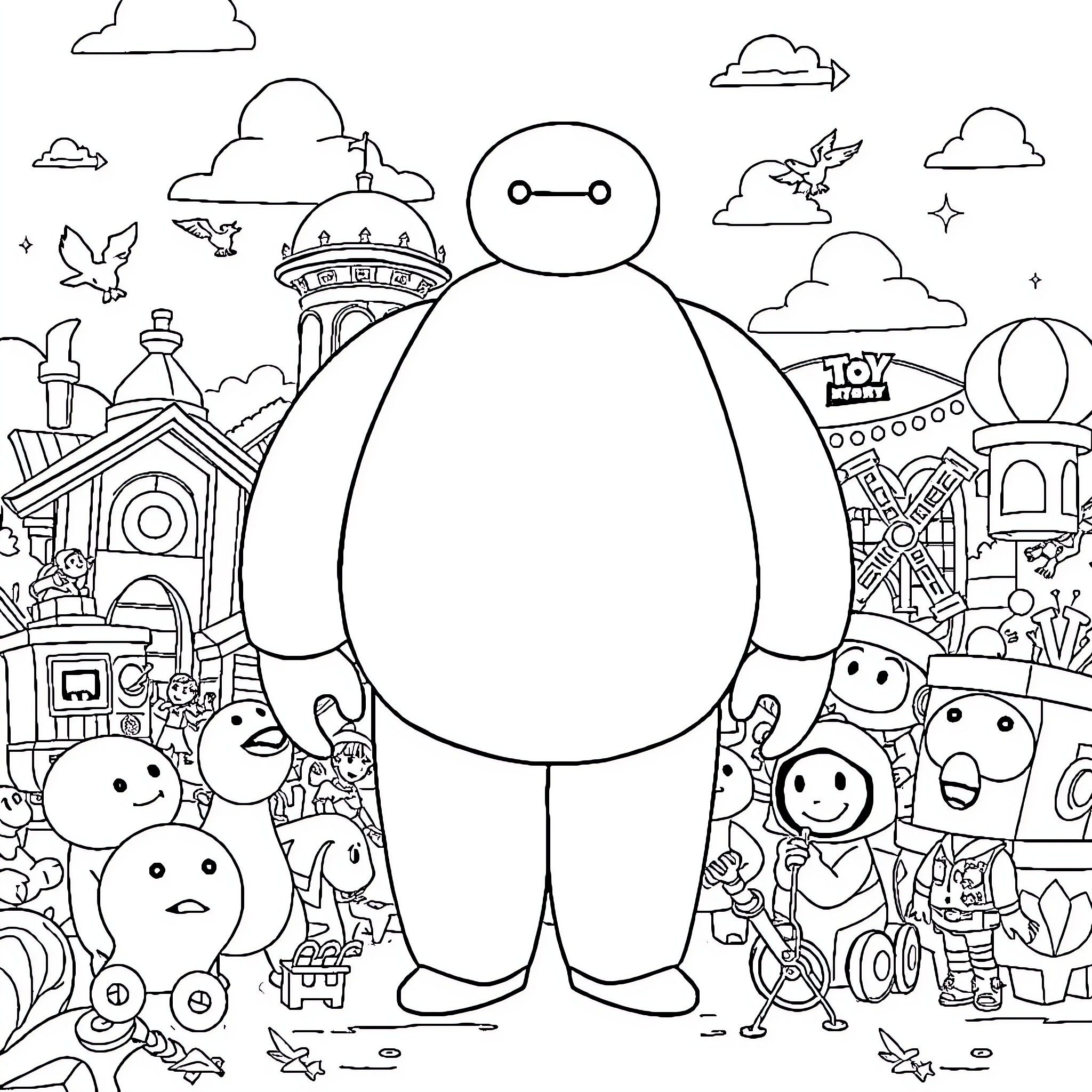 Best Baymax Coloring Pages (Free Printable PDF)