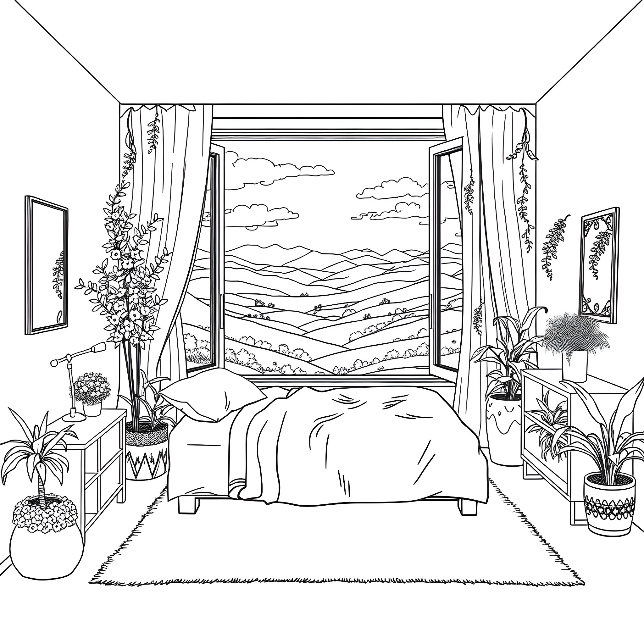 Best Bedroom Coloring Pages (Free Printable PDF)