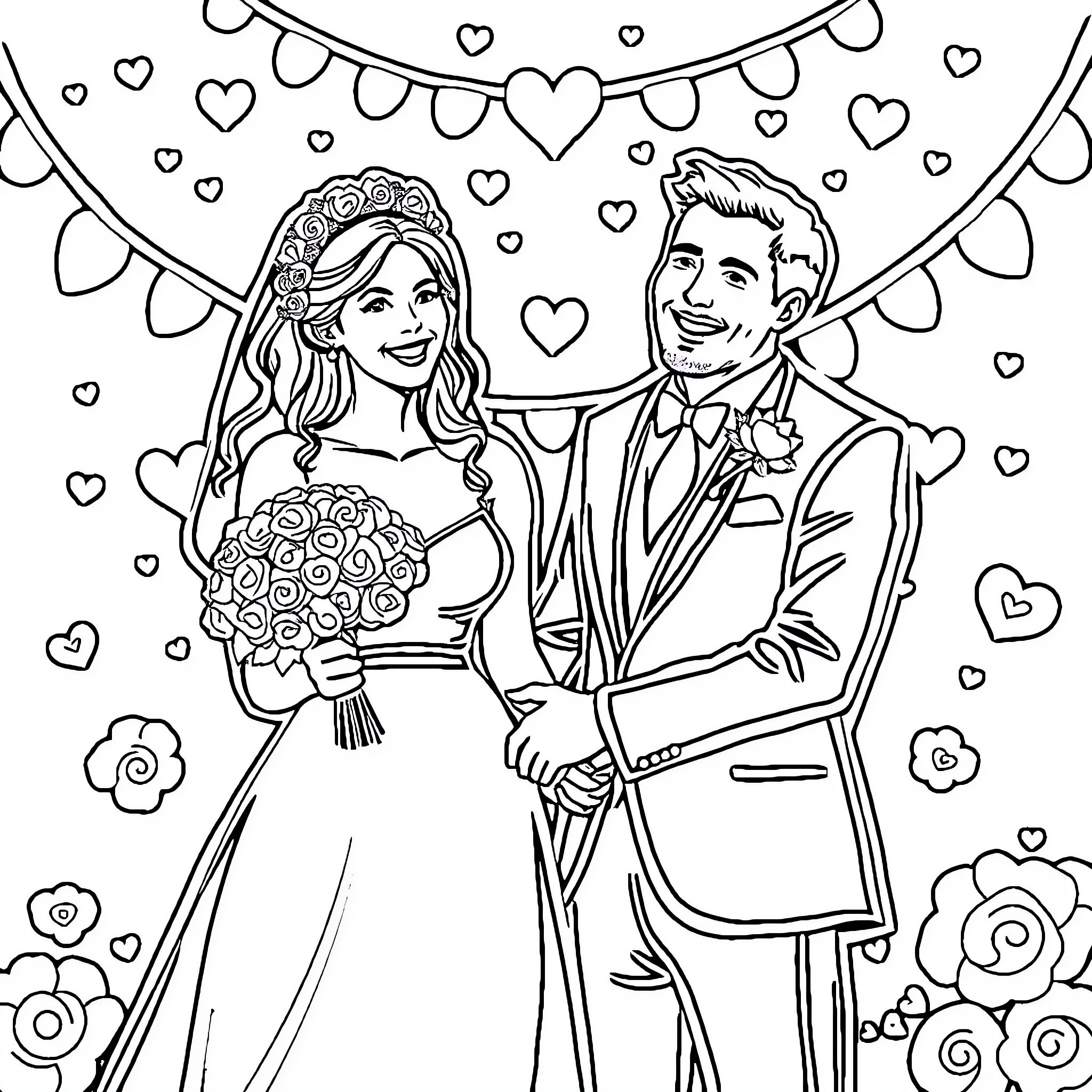 Best Wedding Coloring Pages (Free Printable PDF)