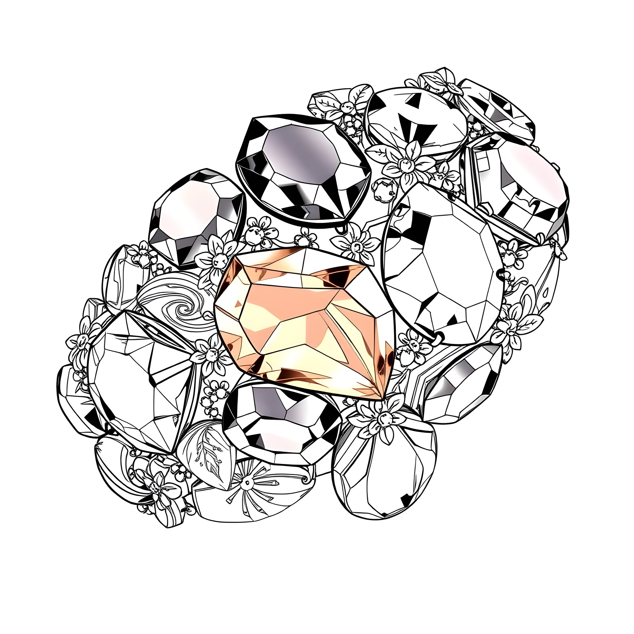 Best Gemstone Coloring Pages (Free Printable PDF)