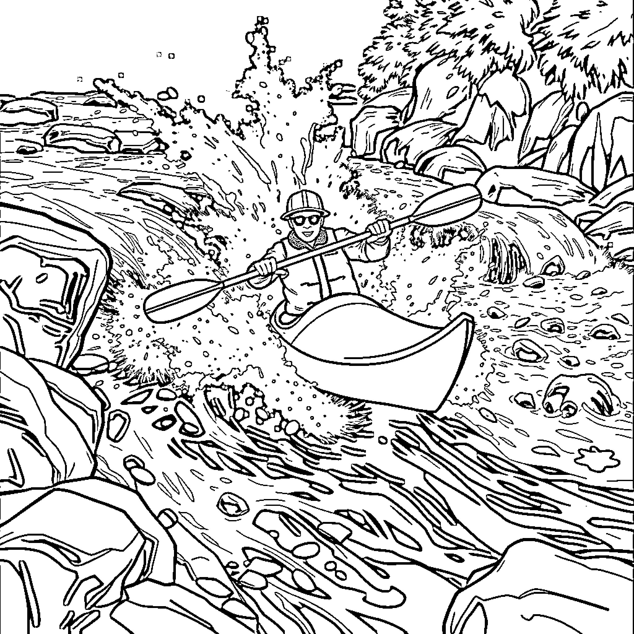 Best Kayaker Coloring Pages (Free Printable PDF)