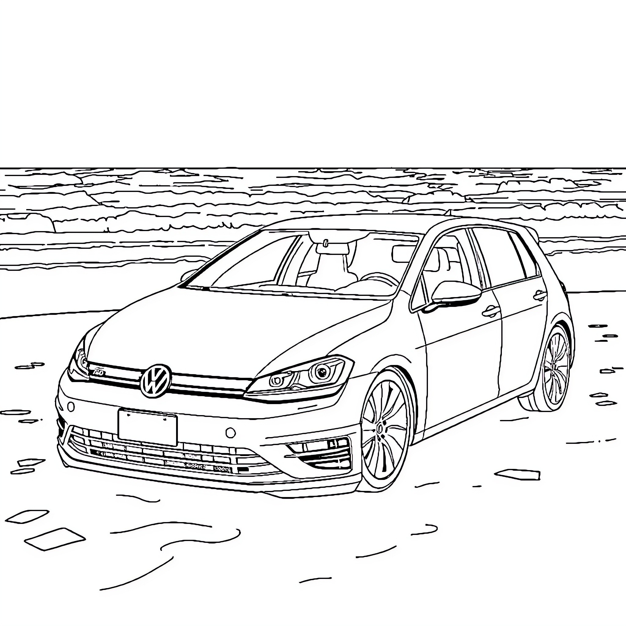 Best Vw Golf Coloring Pages (Free Printable PDF)