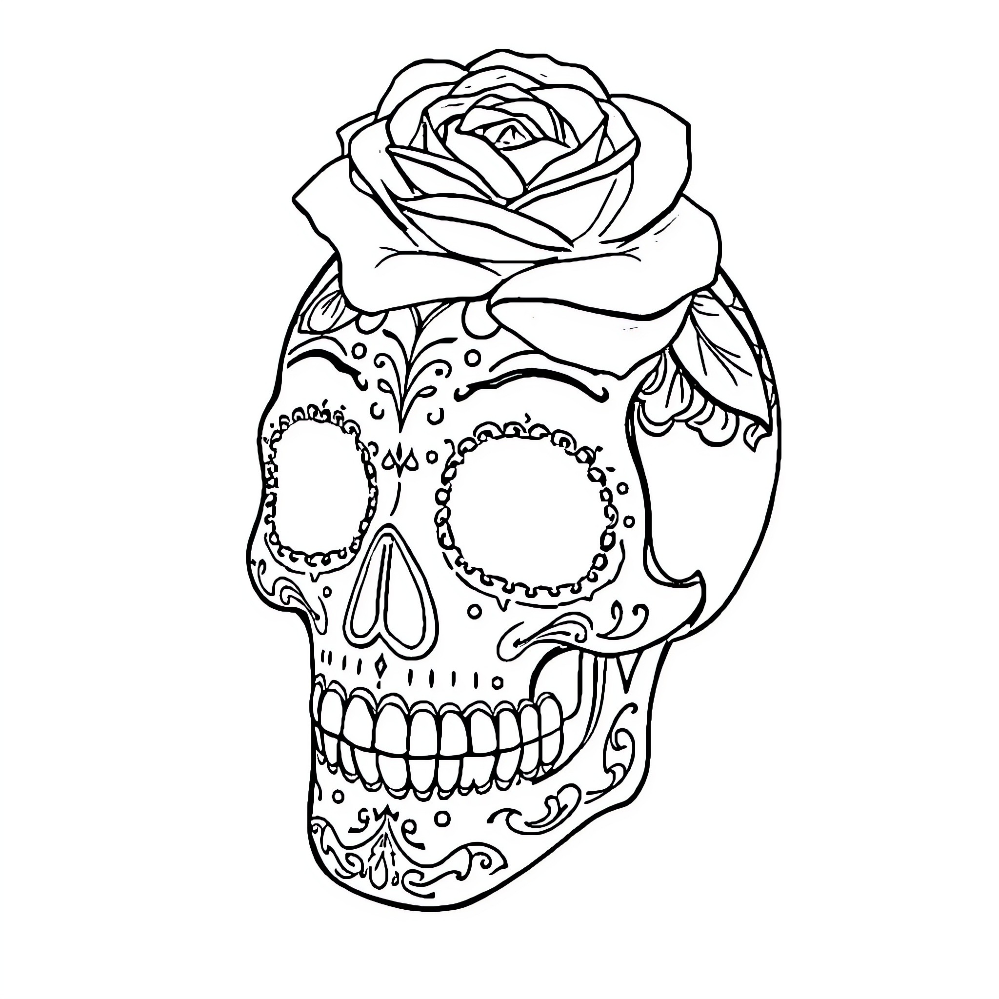 Best Sugar Skull Coloring Pages (Free Printable PDF)