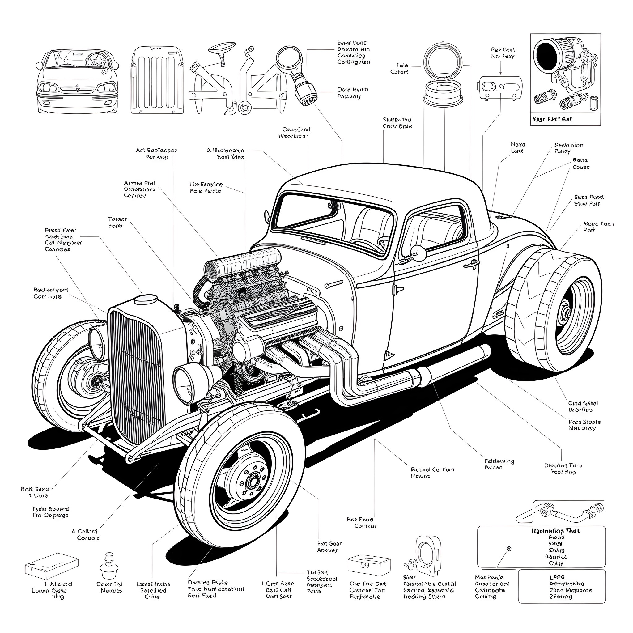 16 Best Hotrod Coloring Pages (Free Printable PDFs)