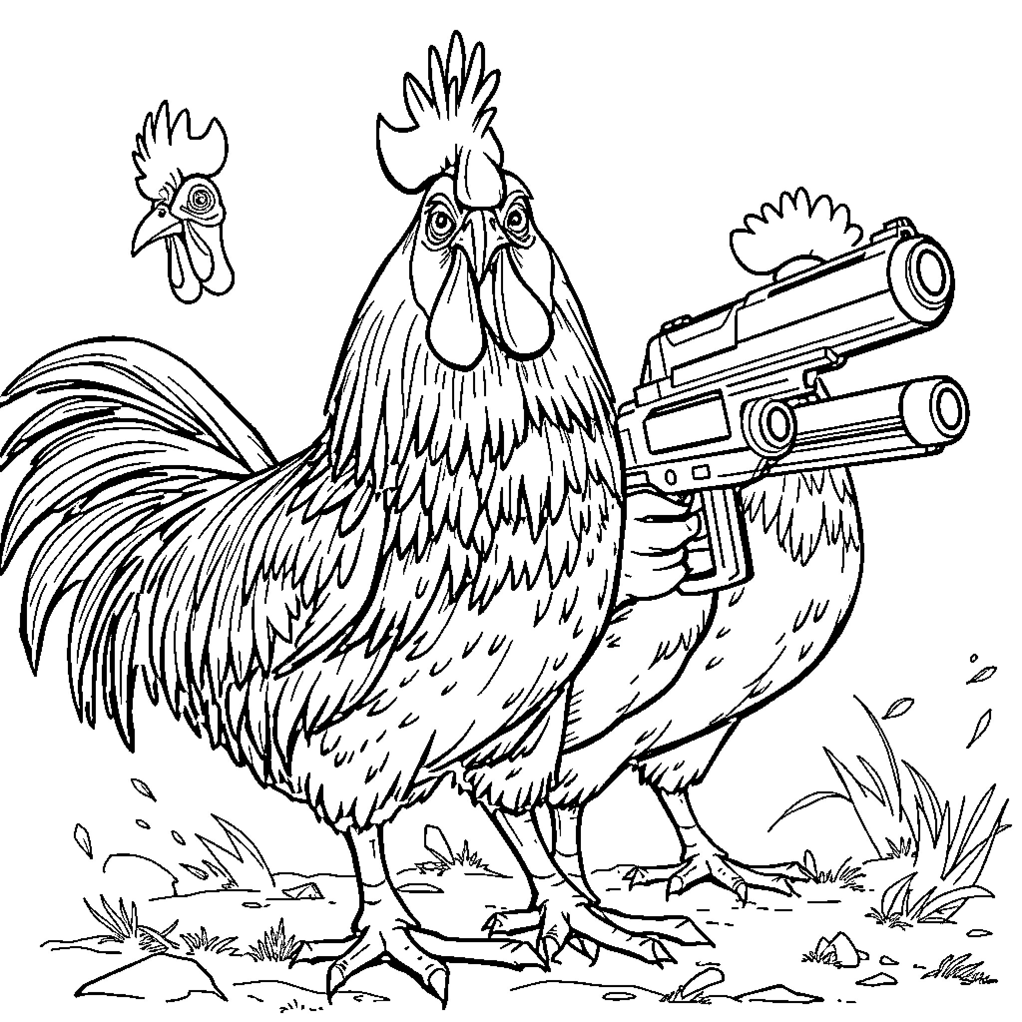 Best Chicken Gun Coloring Pages (Free Printable PDF)
