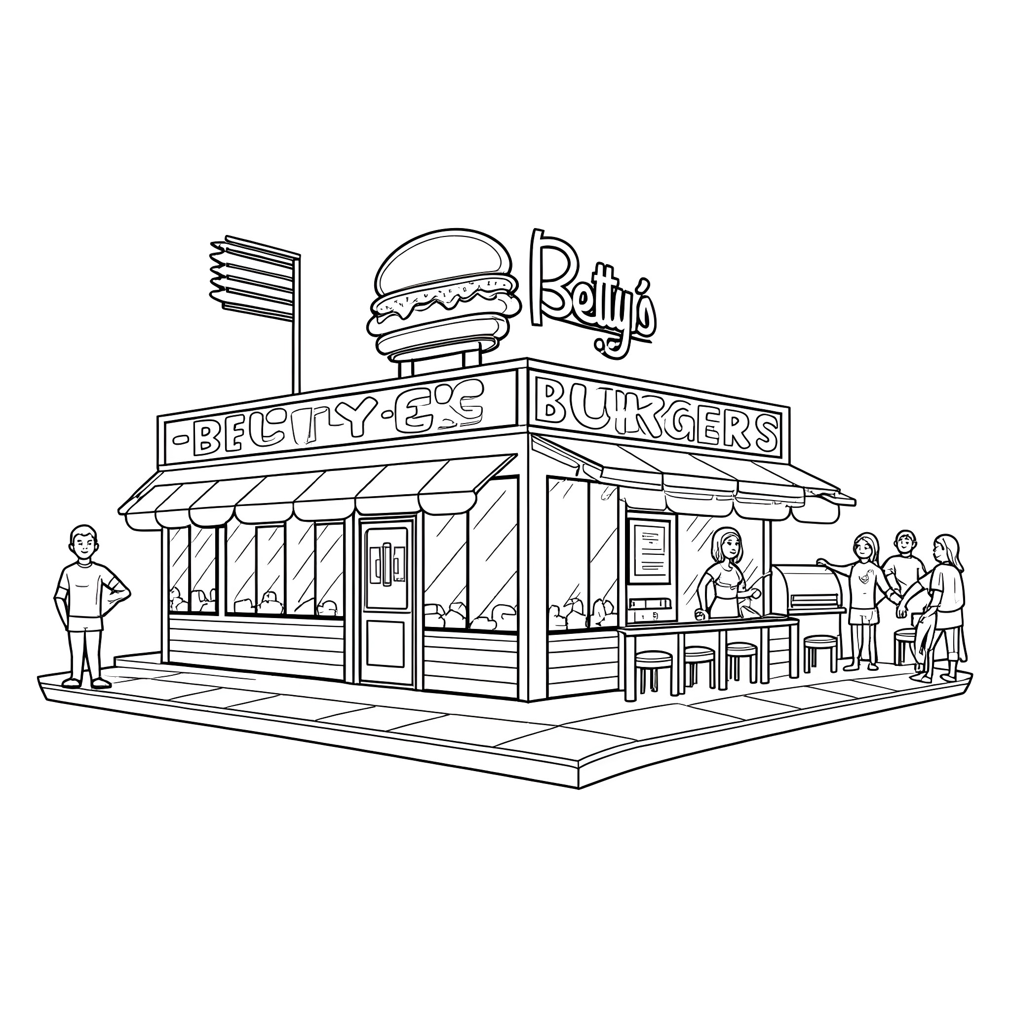 1 Best Burger Coloring Pages (Free Printable PDFs)