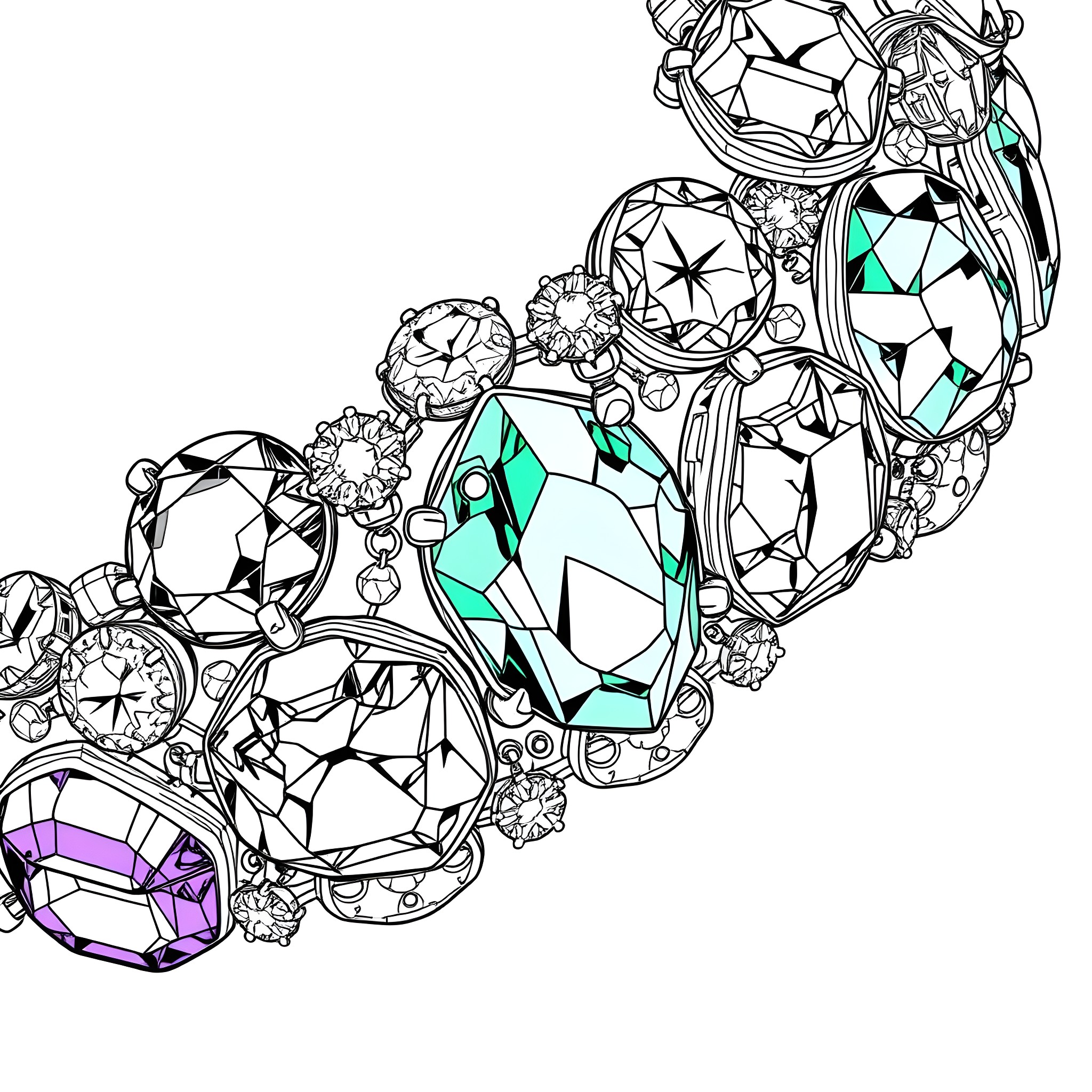 Best Gemstone Coloring Pages (Free Printable PDF)