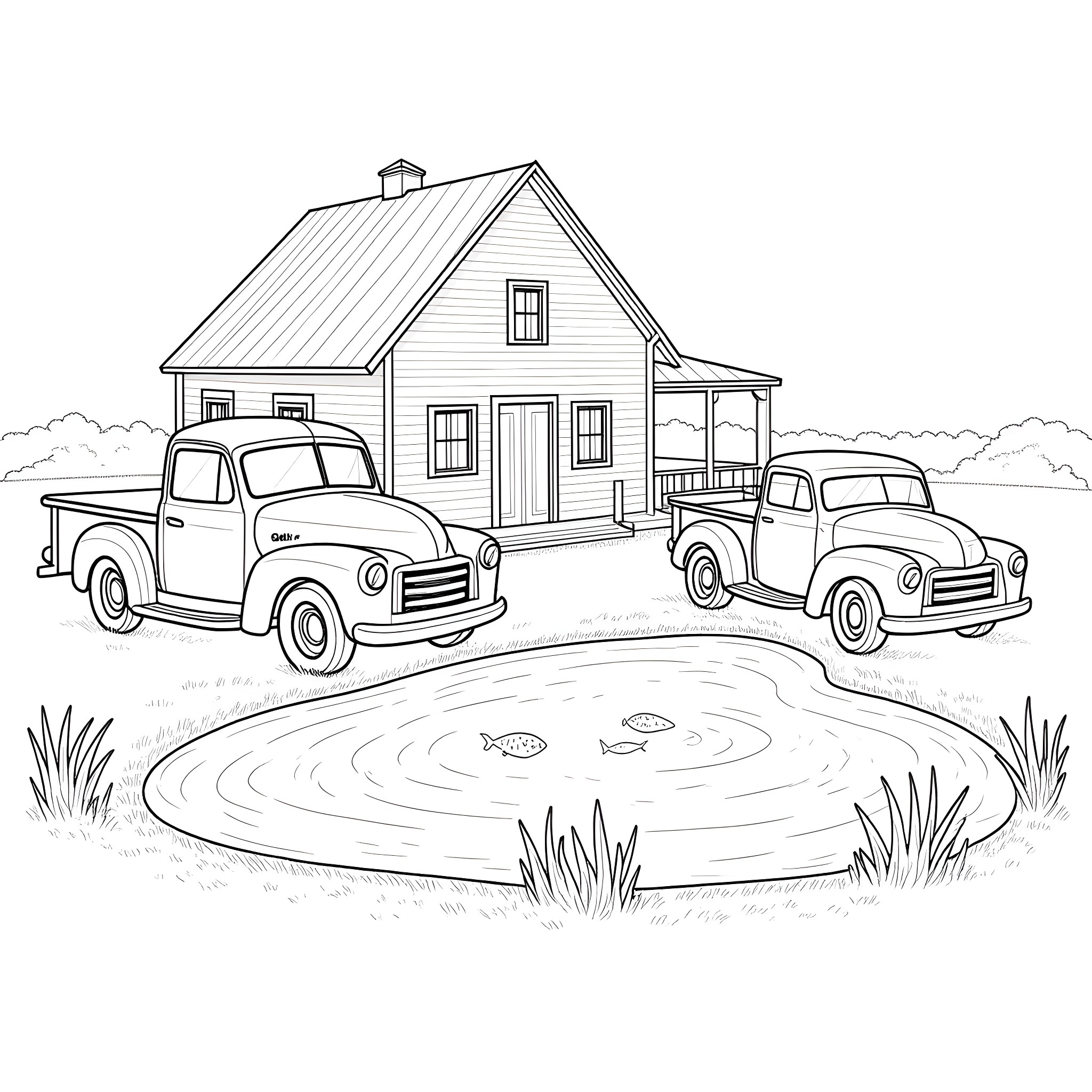 32 Best Farmhouse Coloring Pages (Free Printable PDFs)