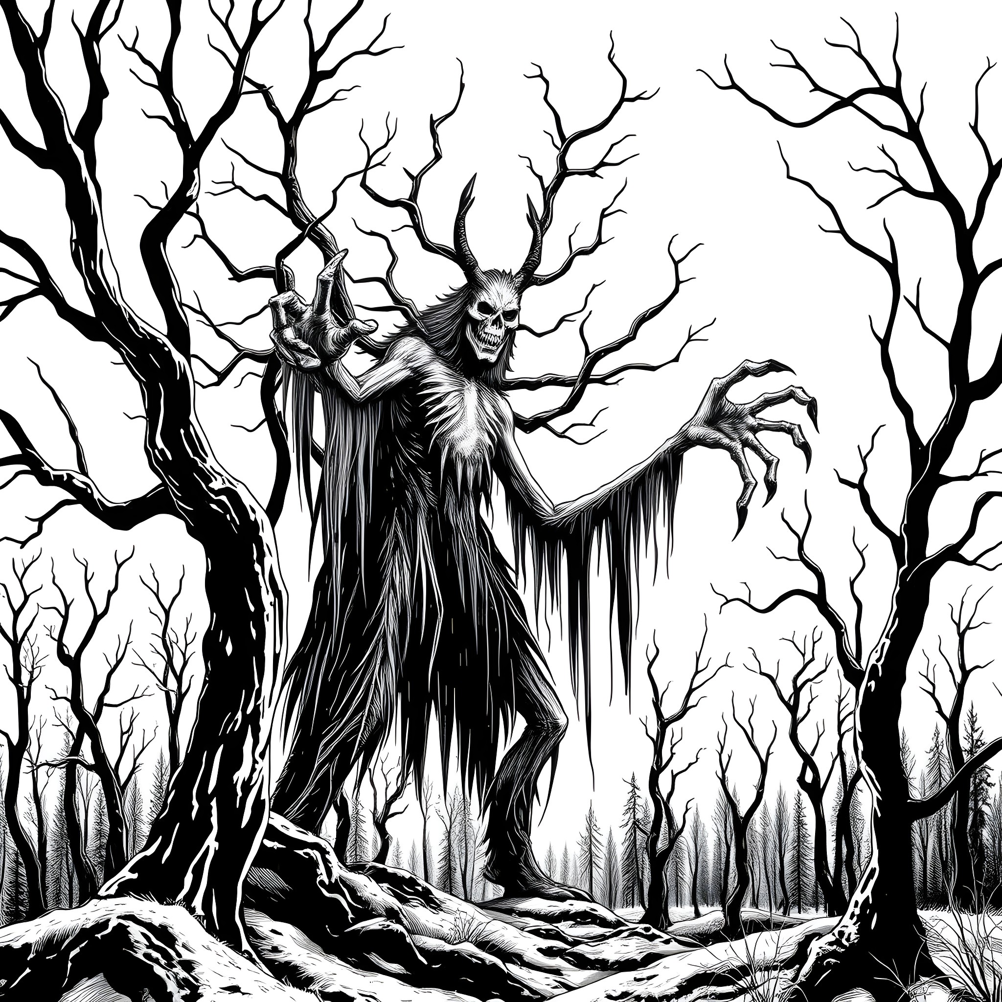 Best Wendigo Coloring Pages (Free Printable PDF)
