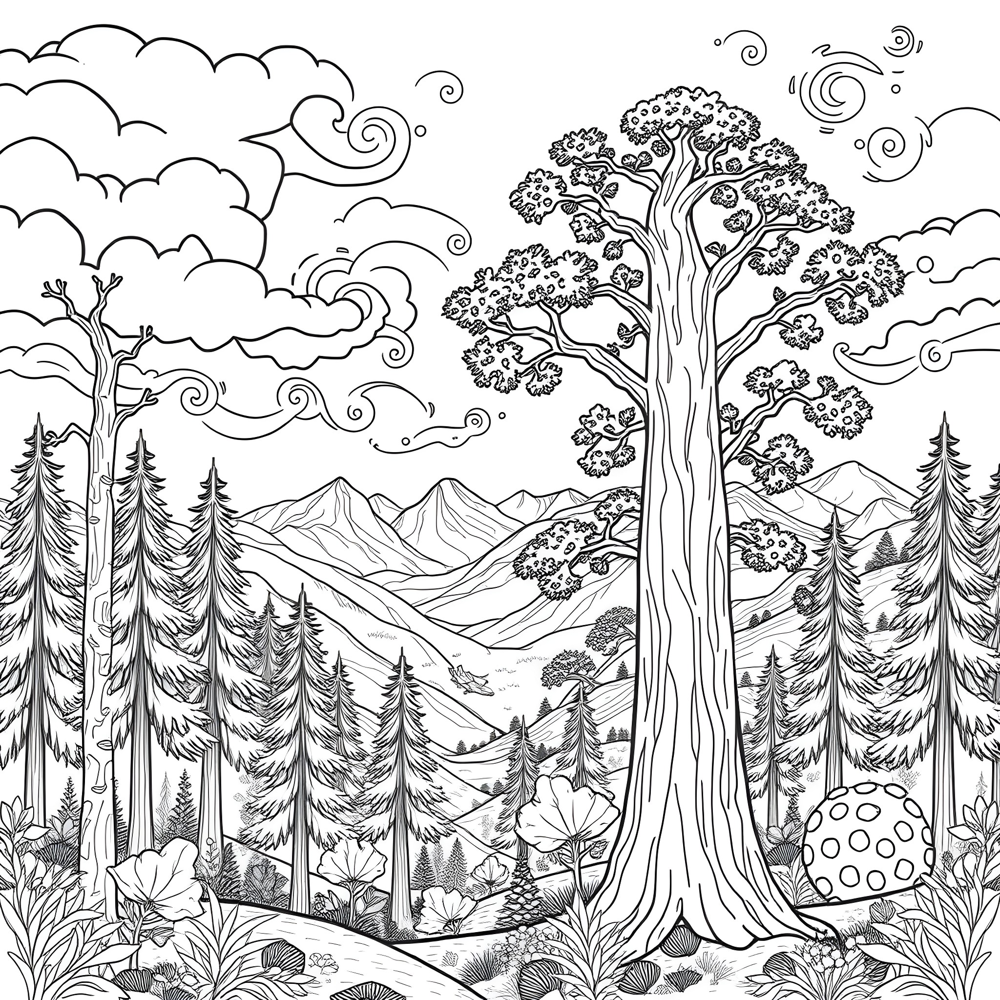 49 Best Tree Coloring Pages (Free Printable PDFs)