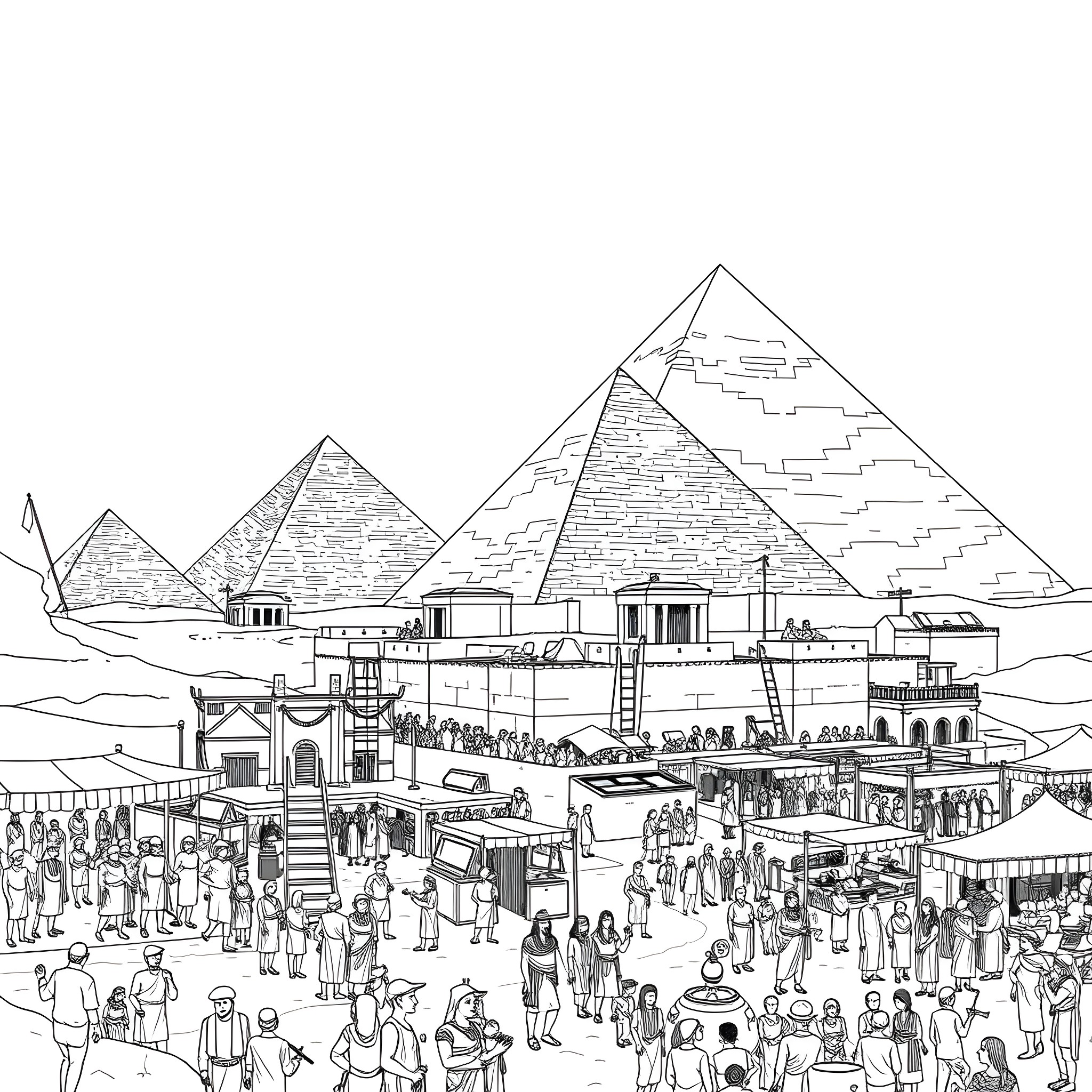 36 Best Pyramid Coloring Pages (Free Printable PDFs)