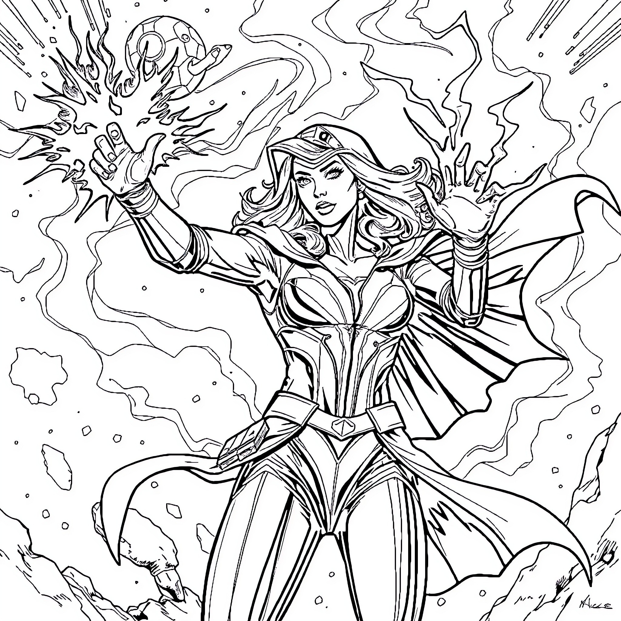 Best Scarlet Witch Coloring Pages (Free Printable PDF)
