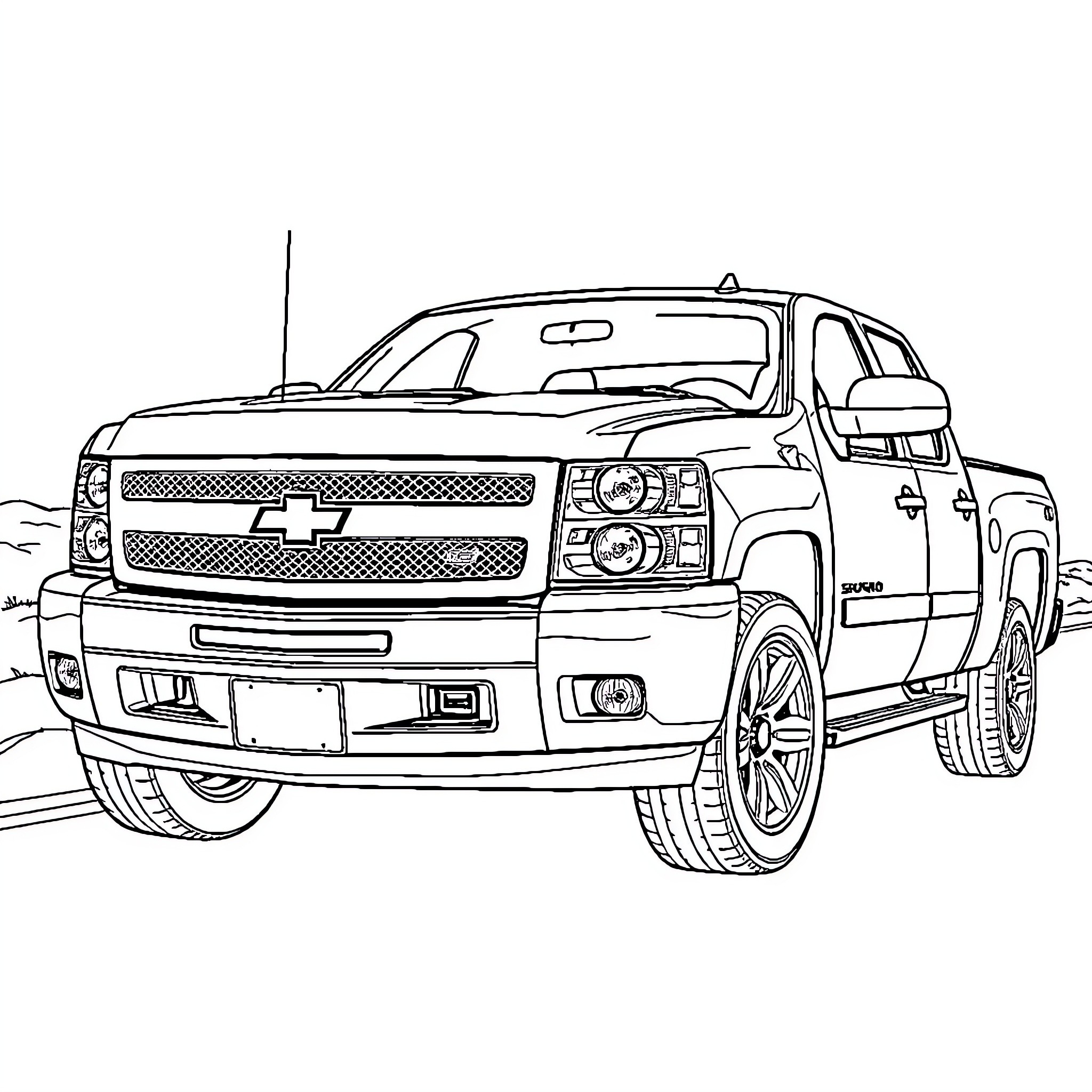 Best Chevy Silverado Coloring Pages (Free Printable PDF)