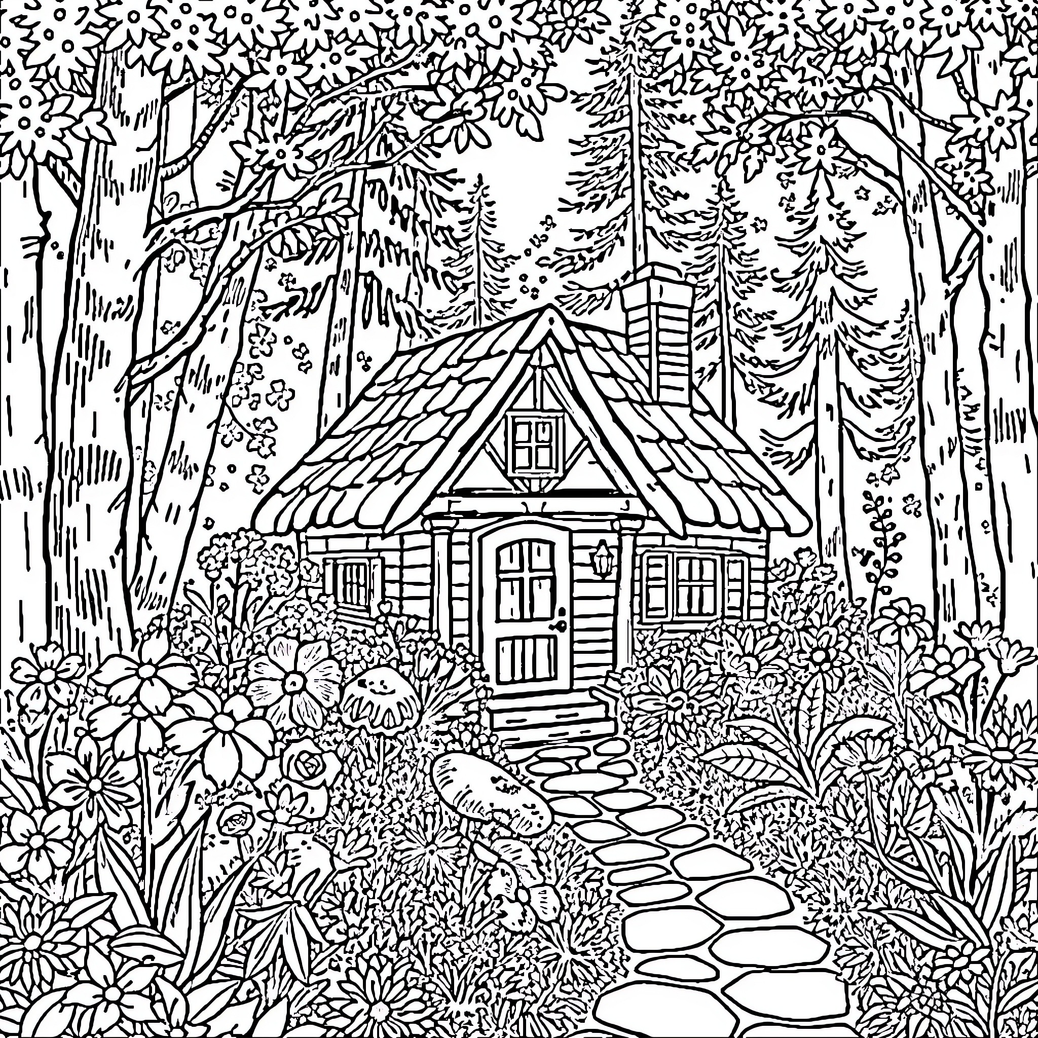 Best Cottage Coloring Pages (Free Printable PDF)