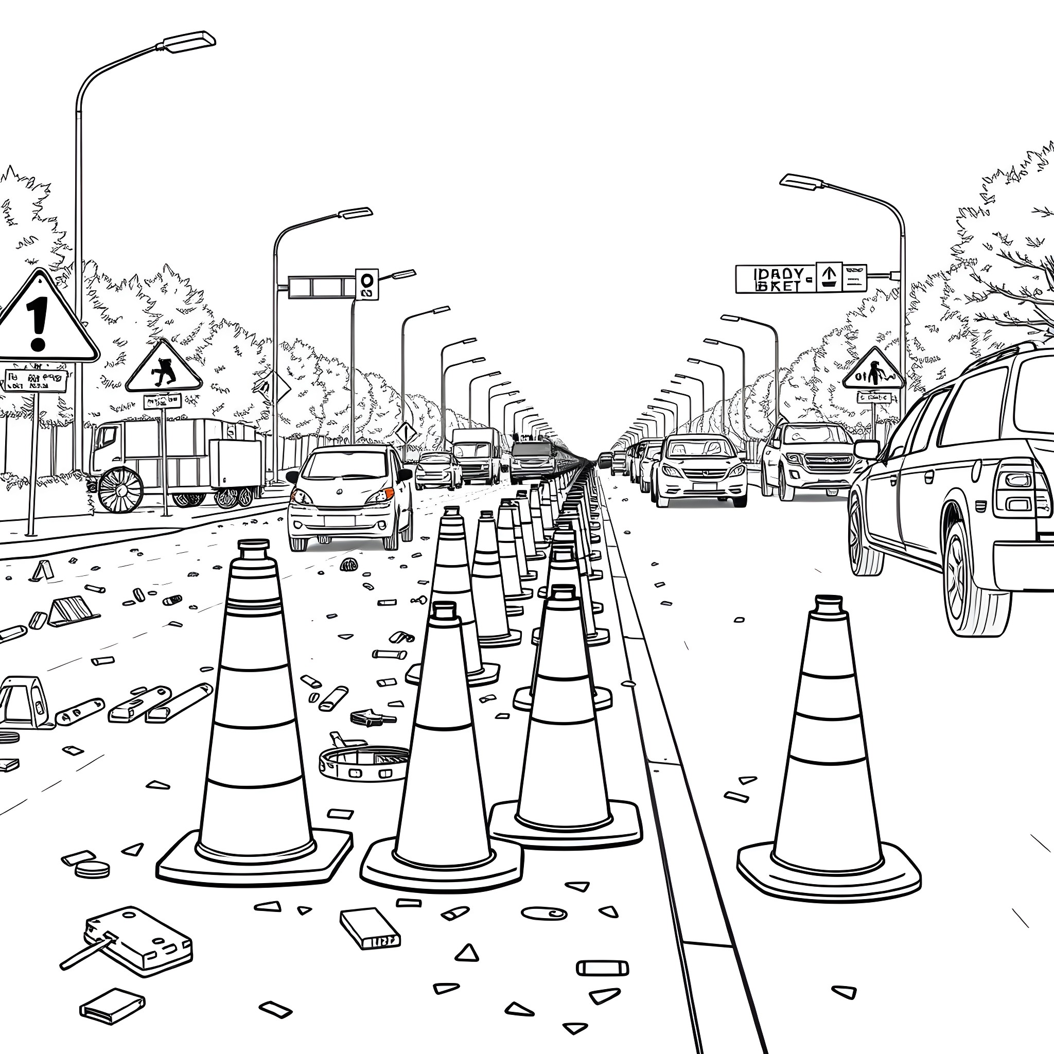 Best Traffic Cone Coloring Pages (Free Printable PDF)