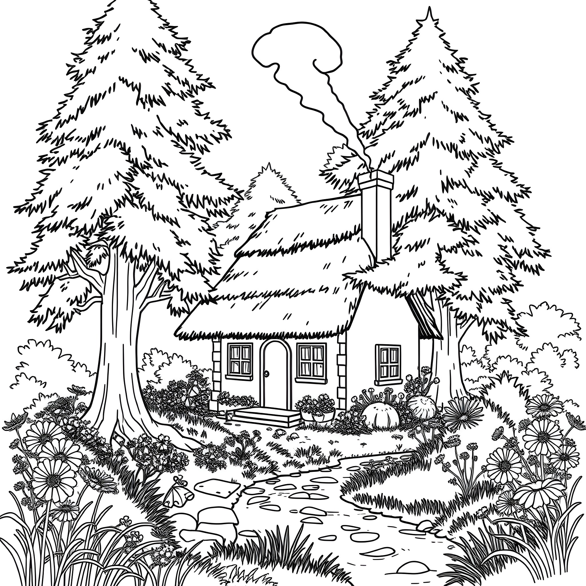 Best Cottage Coloring Pages (Free Printable PDF)