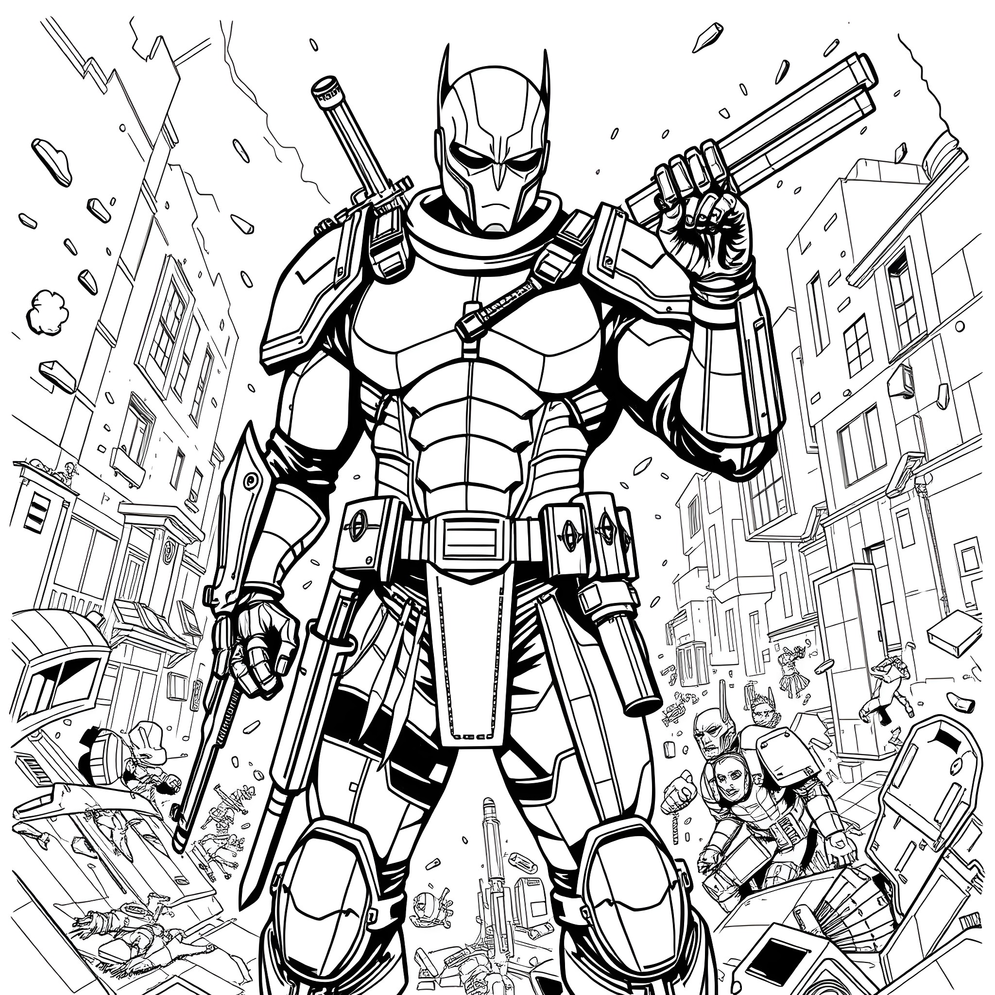Best Deathstroke Coloring Pages (Free Printable PDF)