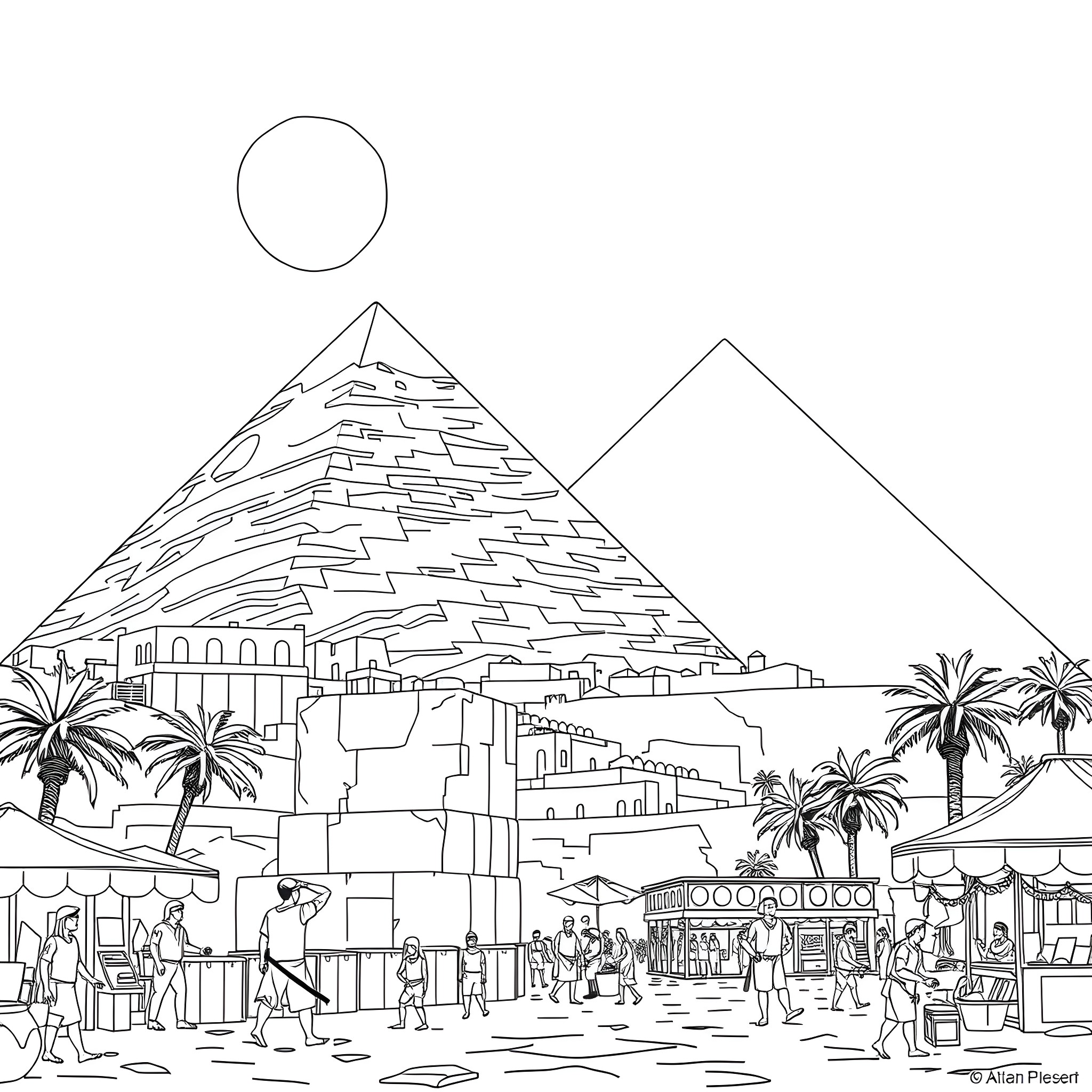 36 Best Pyramid Coloring Pages (Free Printable PDFs)