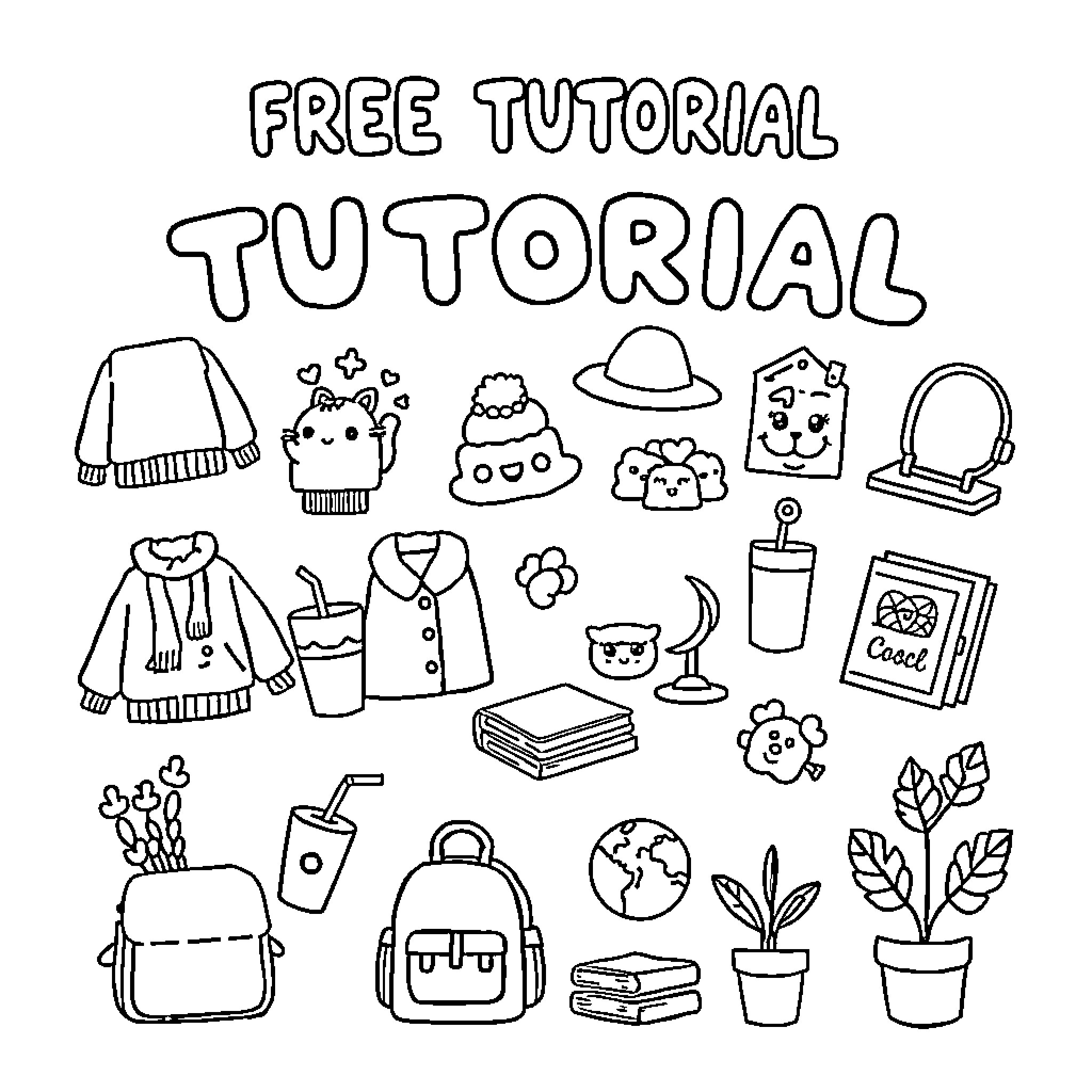 Best Kawaii Items Coloring Pages (Free Printable PDF)