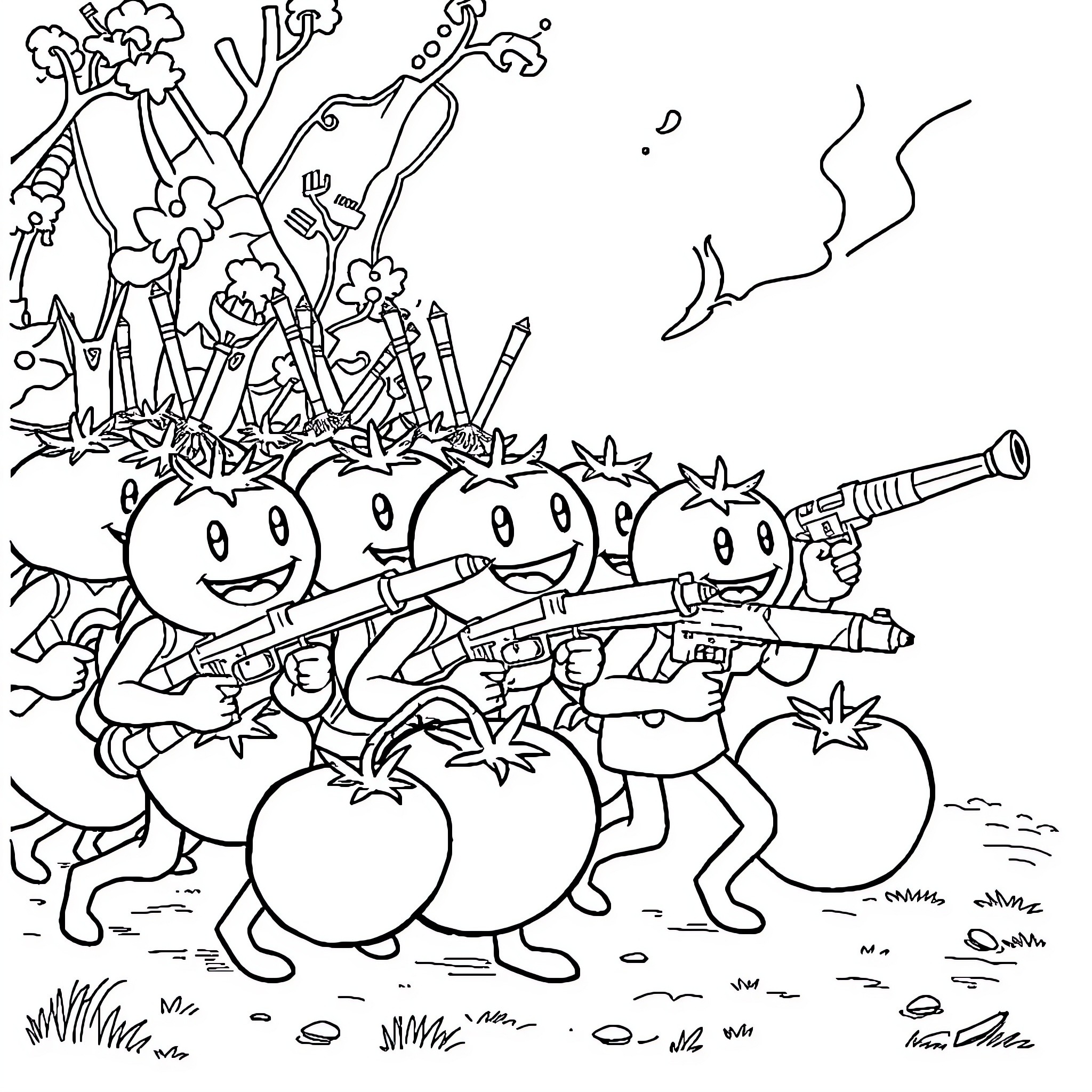 Best Tomato Coloring Pages (Free Printable PDF)