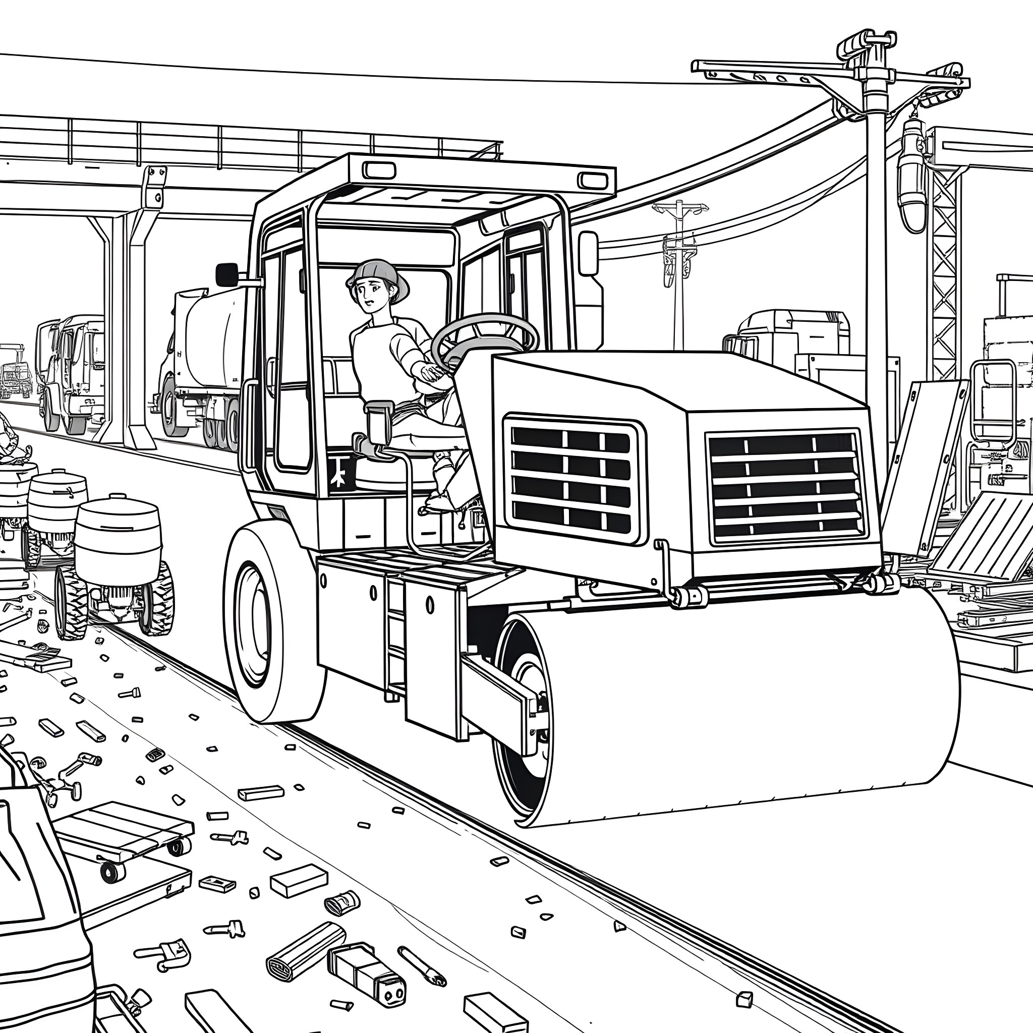 37 Best Asphalt Paver Coloring Pages (Free Printable PDFs)