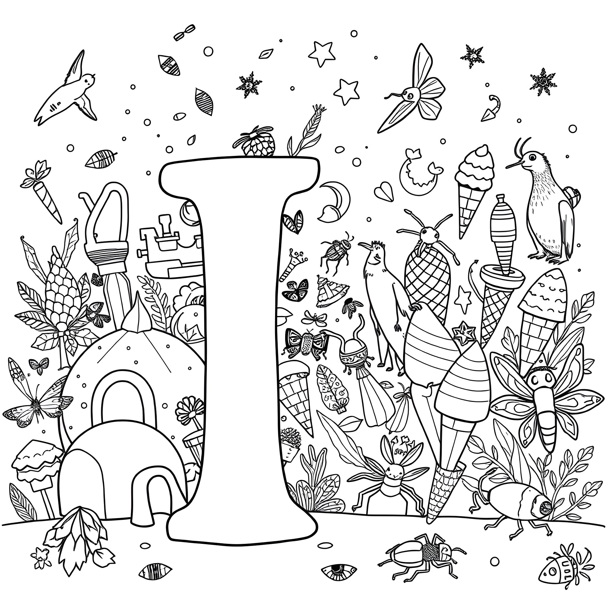 Best Letter I Coloring Pages (Free Printable PDF)