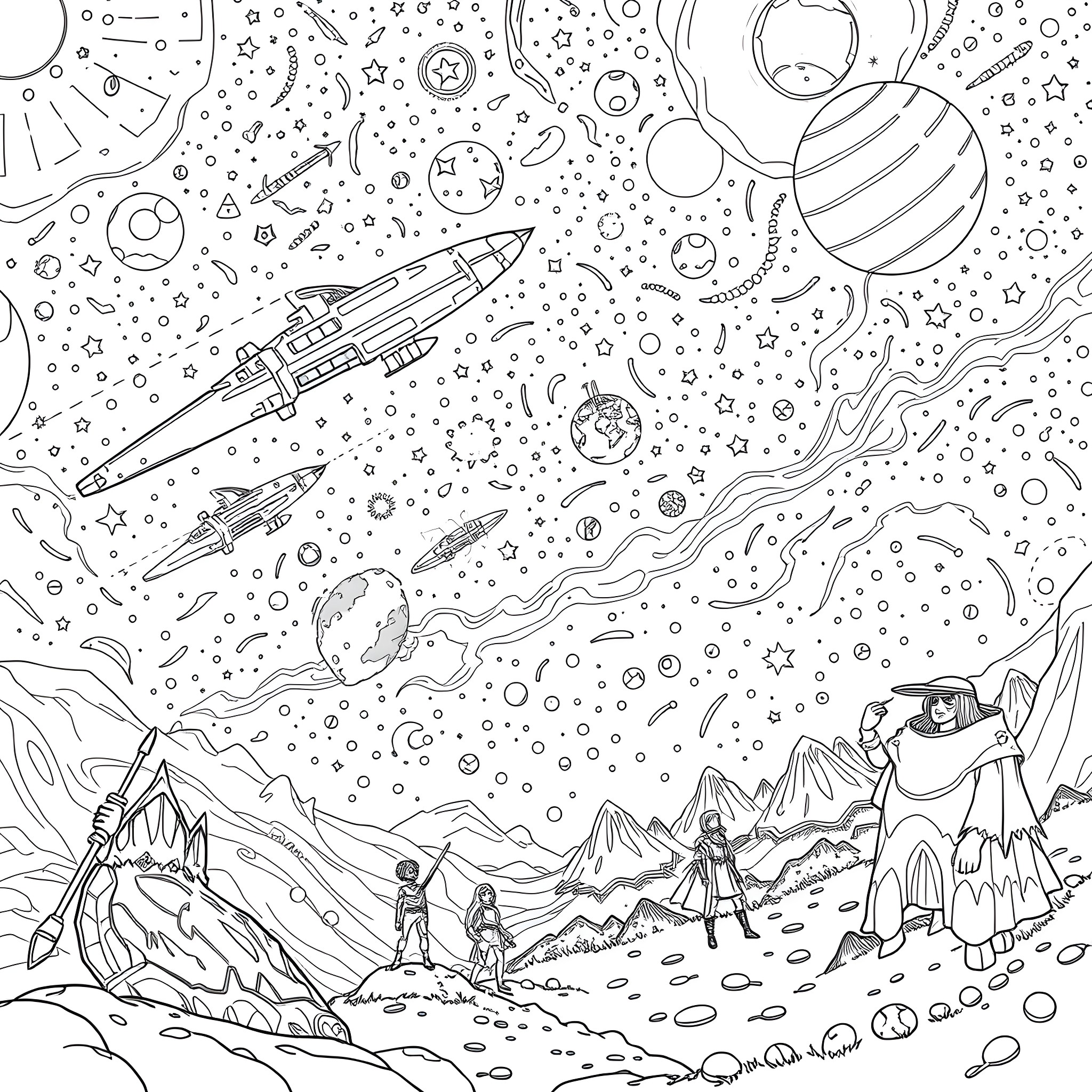 Best Space Coloring Pages (Free Printable PDF)