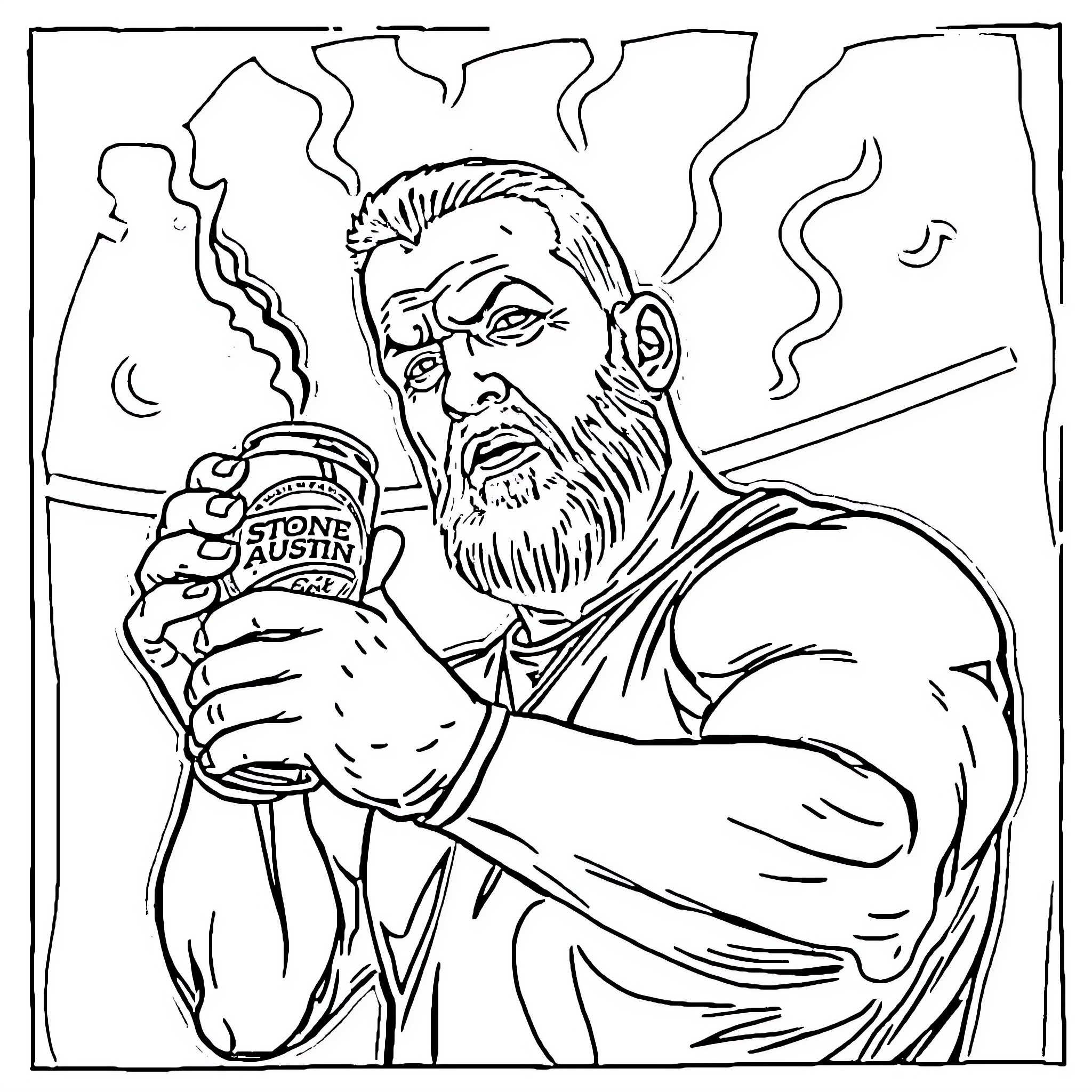 Best Stone Cold Steve Austin Coloring Pages (Free Printable PDF)