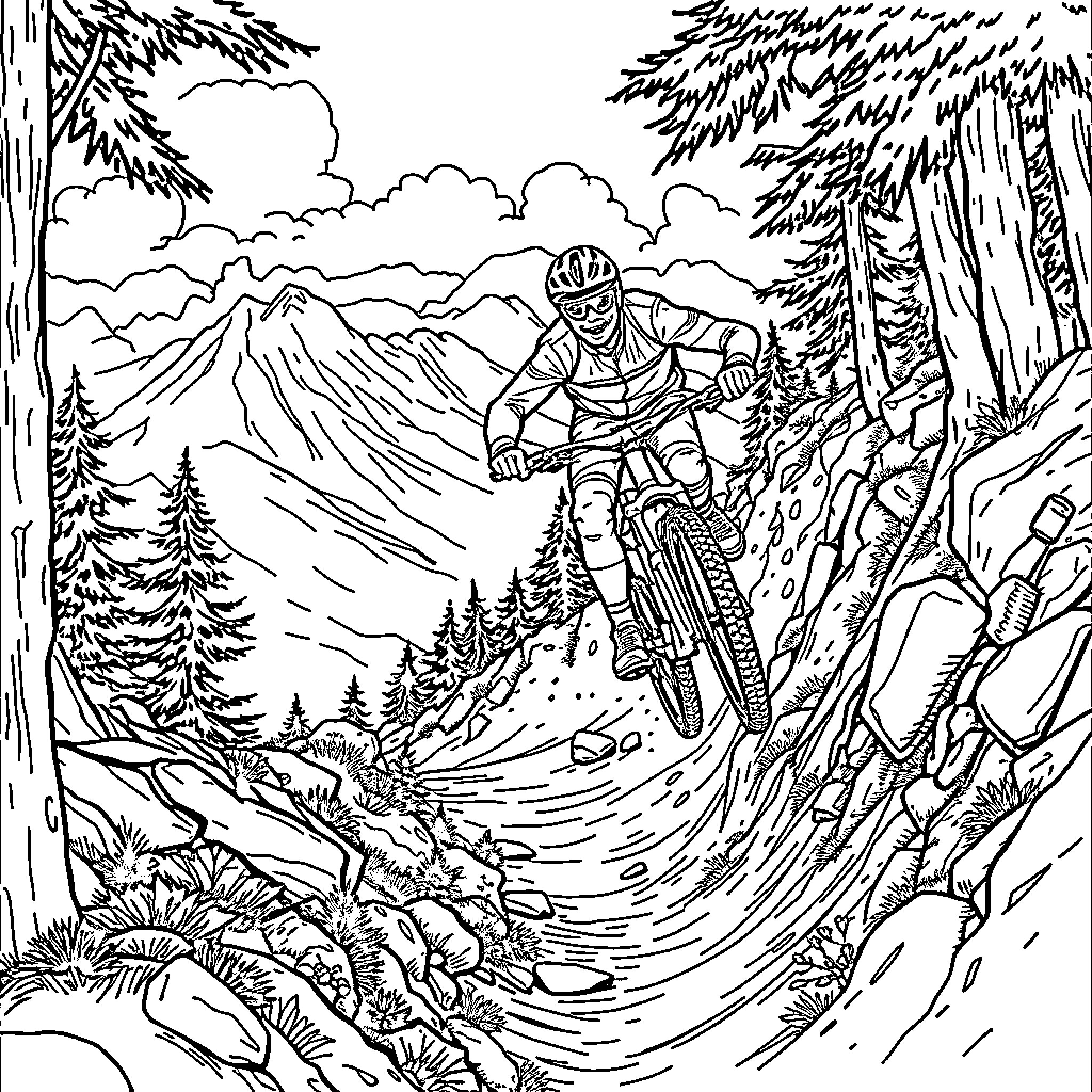 Best Cyclist Coloring Pages (Free Printable PDF)